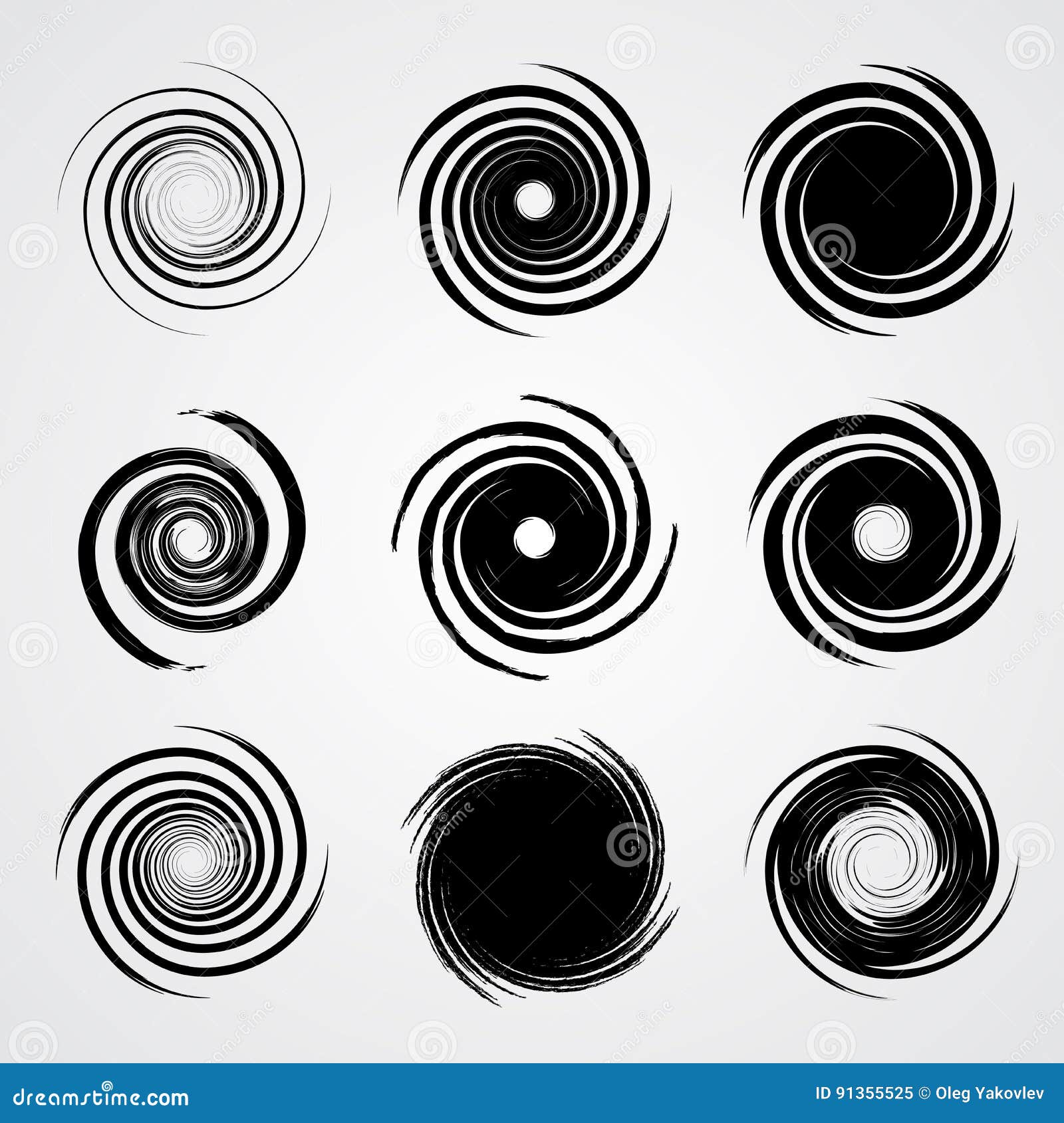 Spiral, Swirl, Twirl, Volute Element. Whirlpool, Whirlwind Effect ...