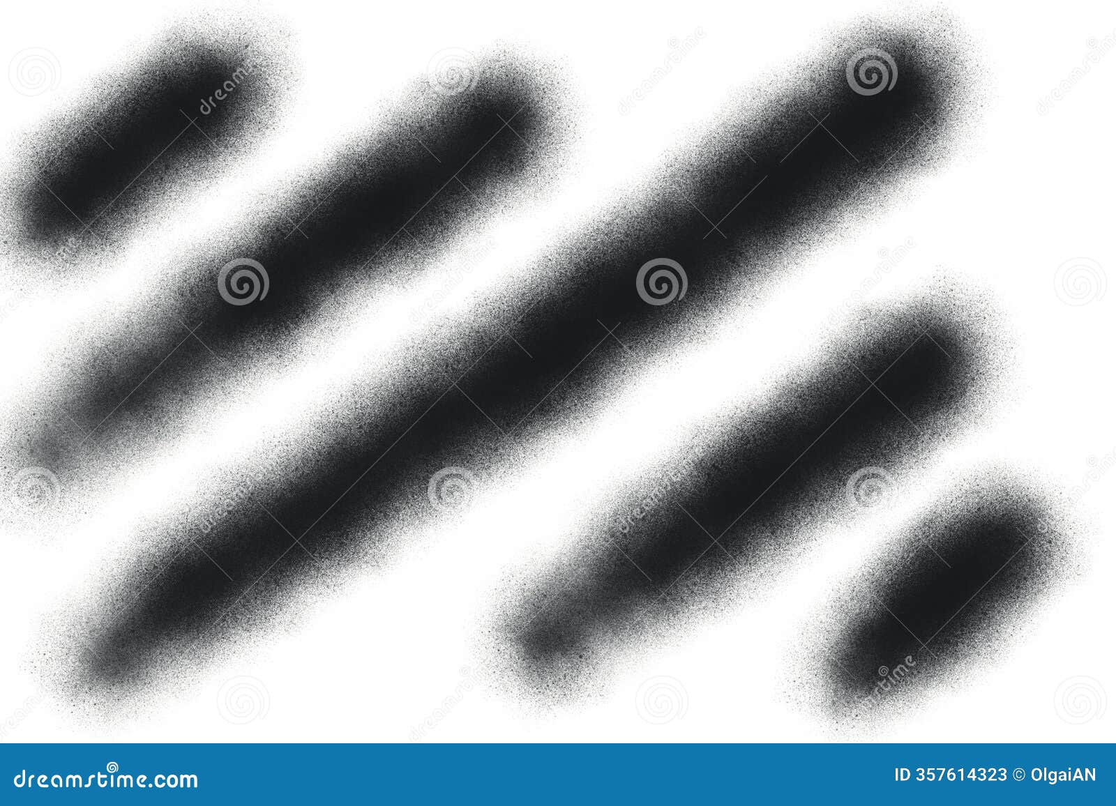 Black Splash Marks in the Shape of Straight Lines of Different Lengths ...