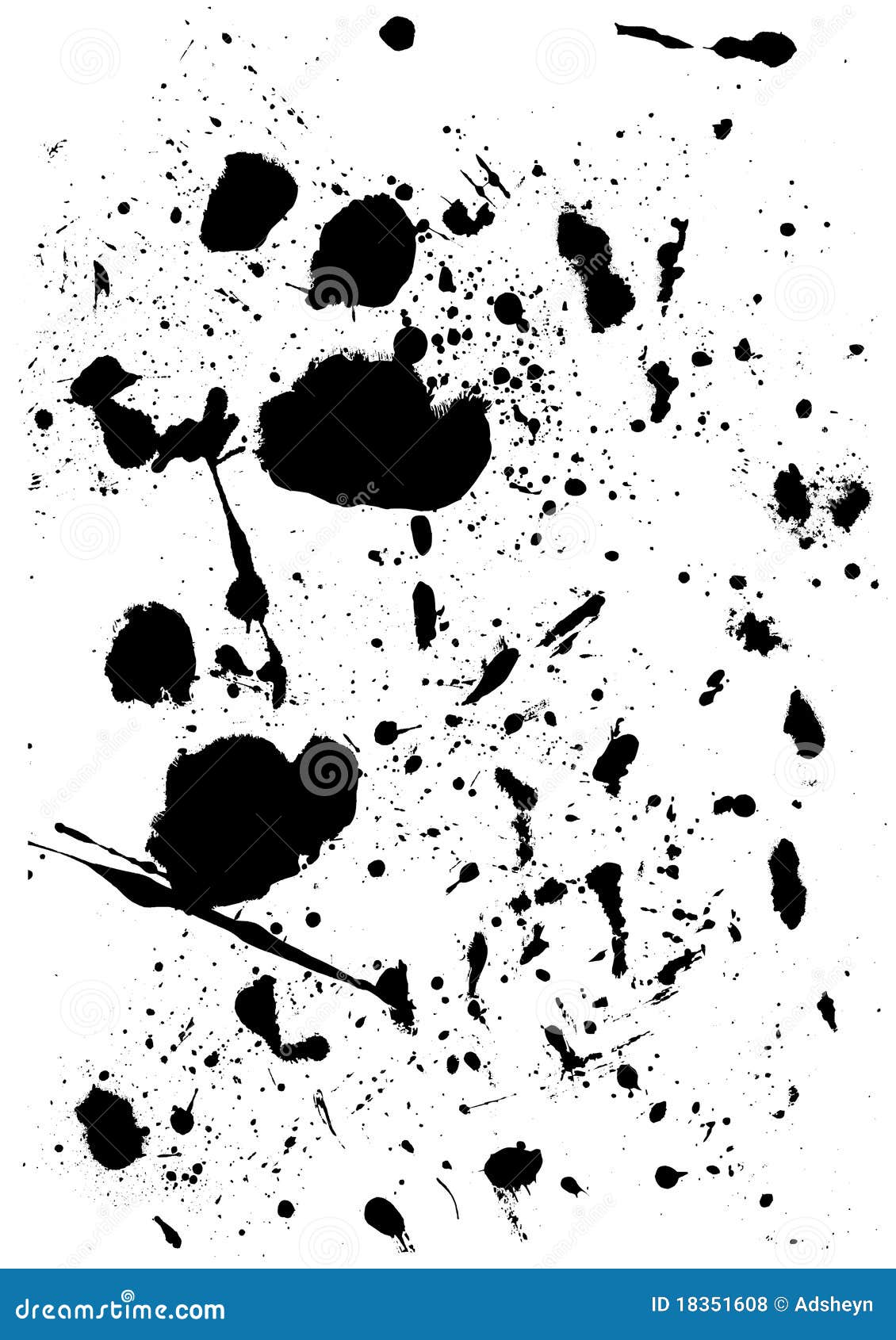 Black splashes stock vector. Illustration of isolated - 18351608