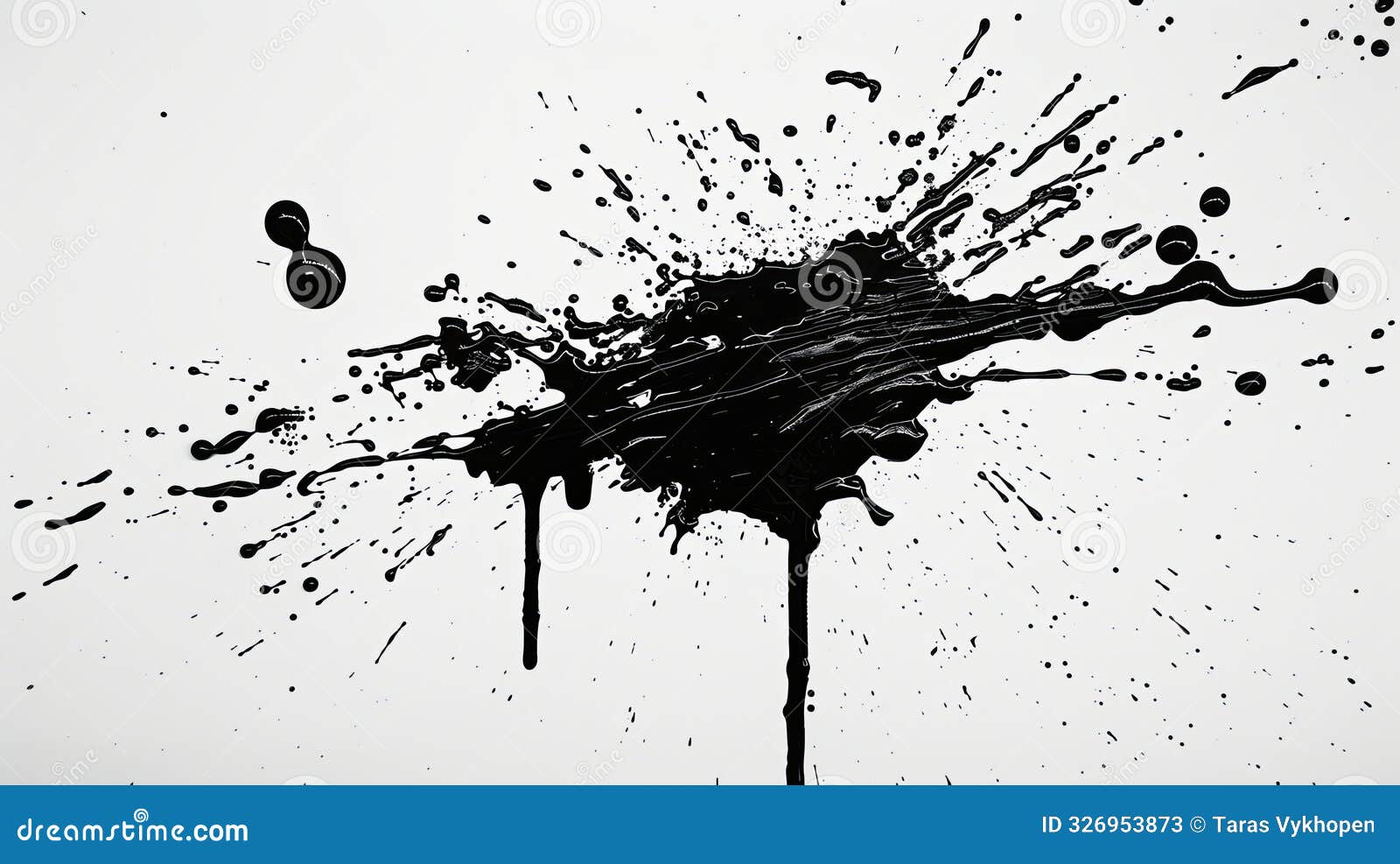 Black Splat on White Background Stock Image - Image of creative, simple ...