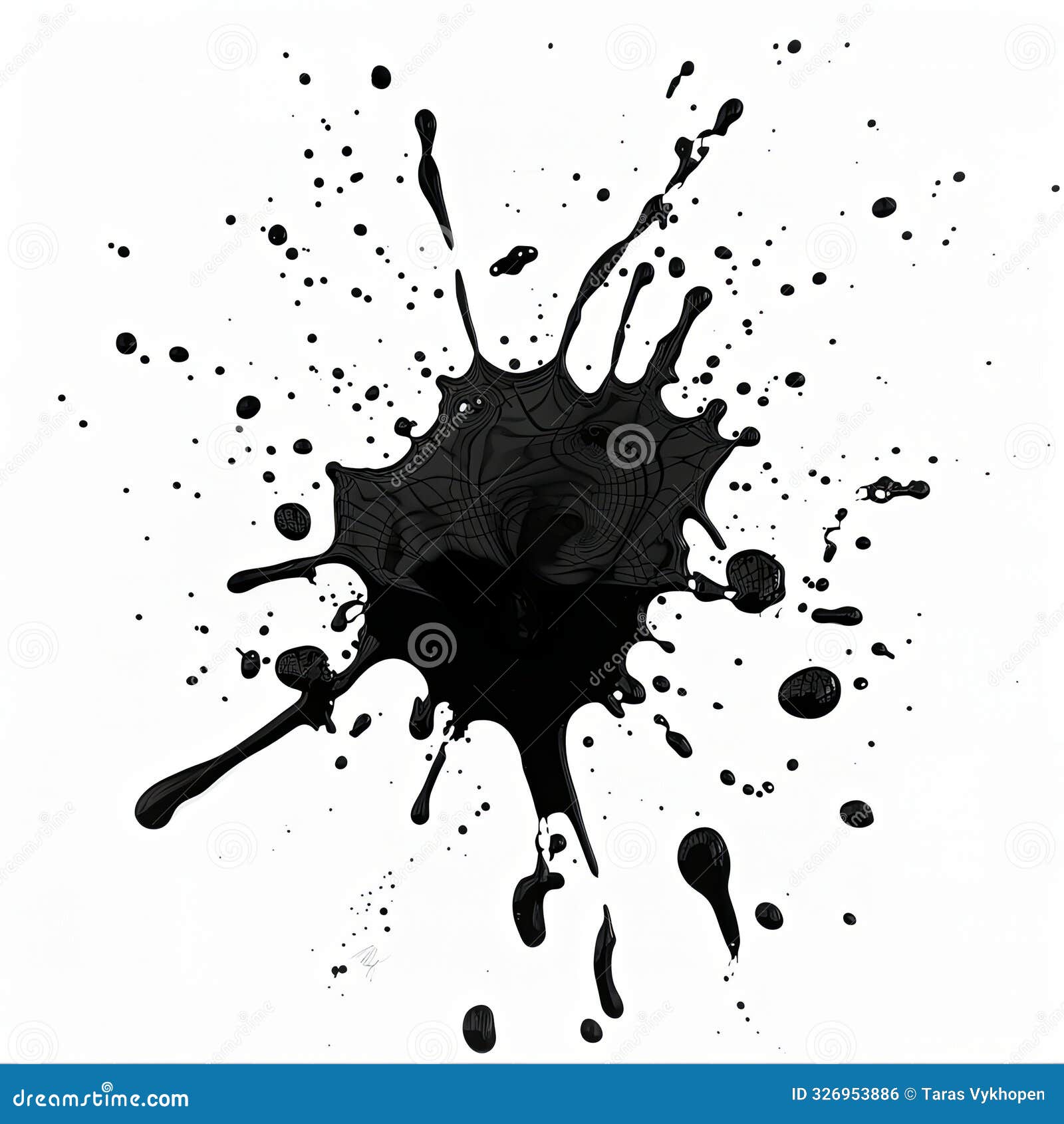 Black Splat on White Background Stock Illustration - Illustration of ...
