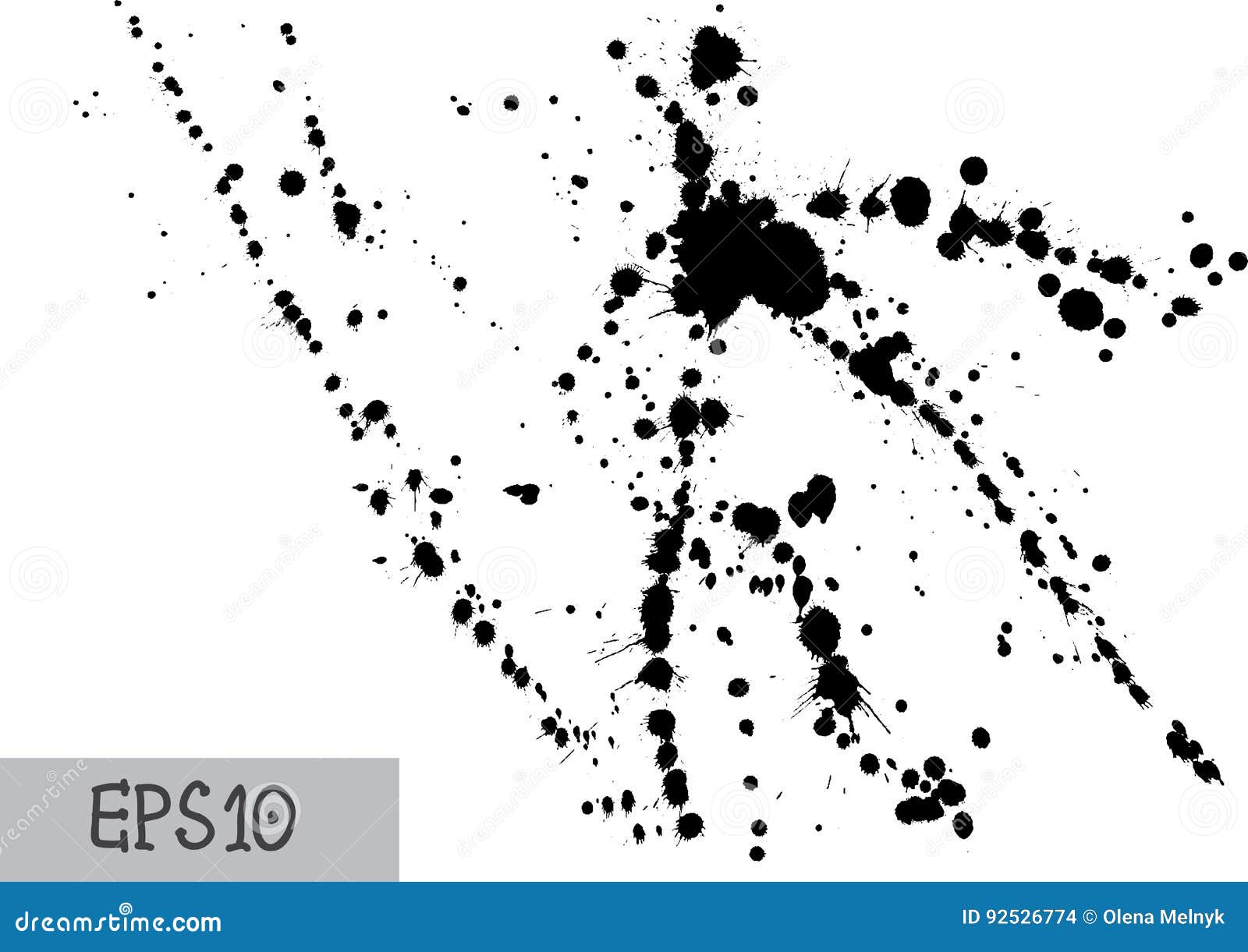 Black Splatter On White Background, Vector. | CartoonDealer.com #92526774