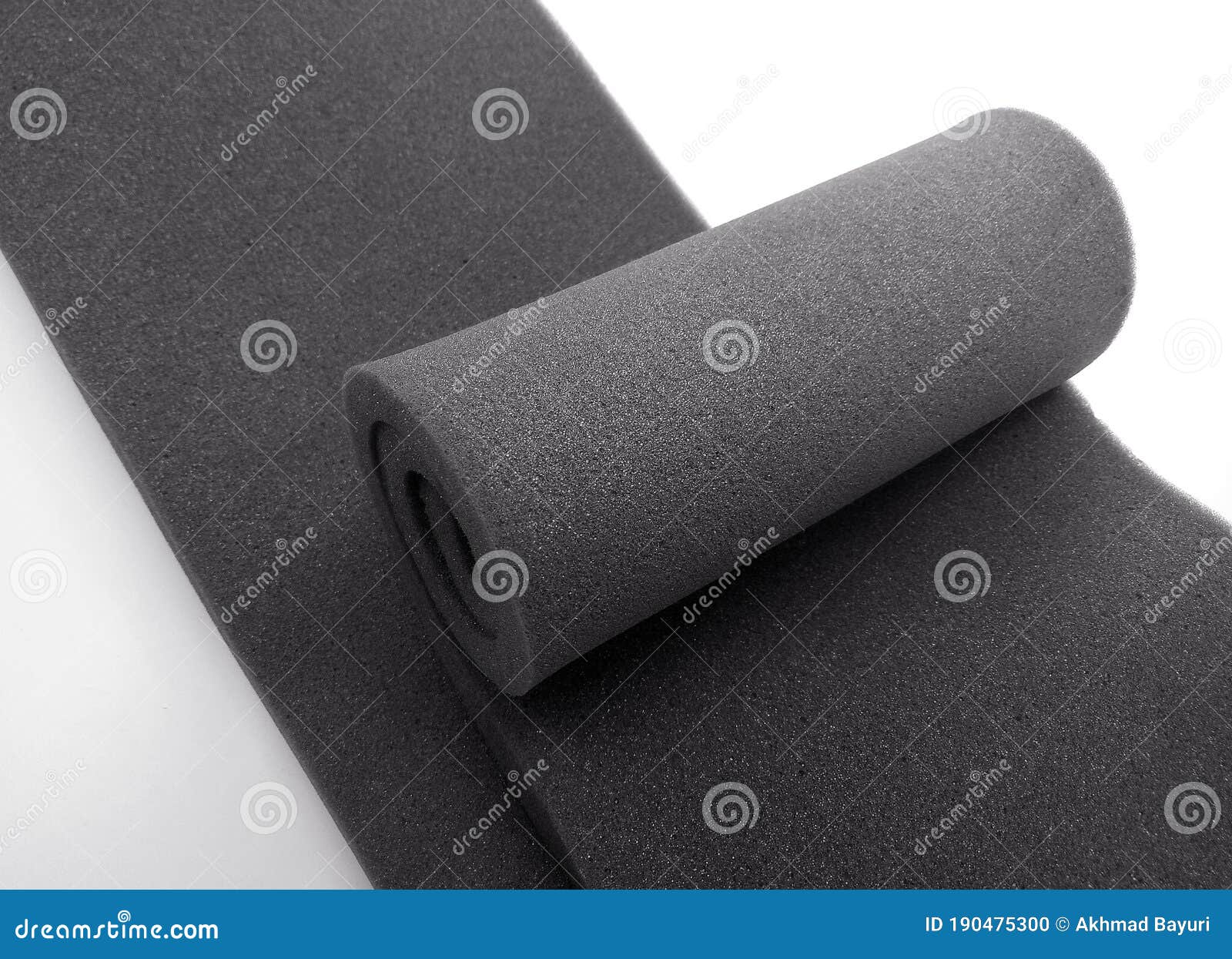 Two Black Sponge Foam Insulated on a White Background Stock Photo ...