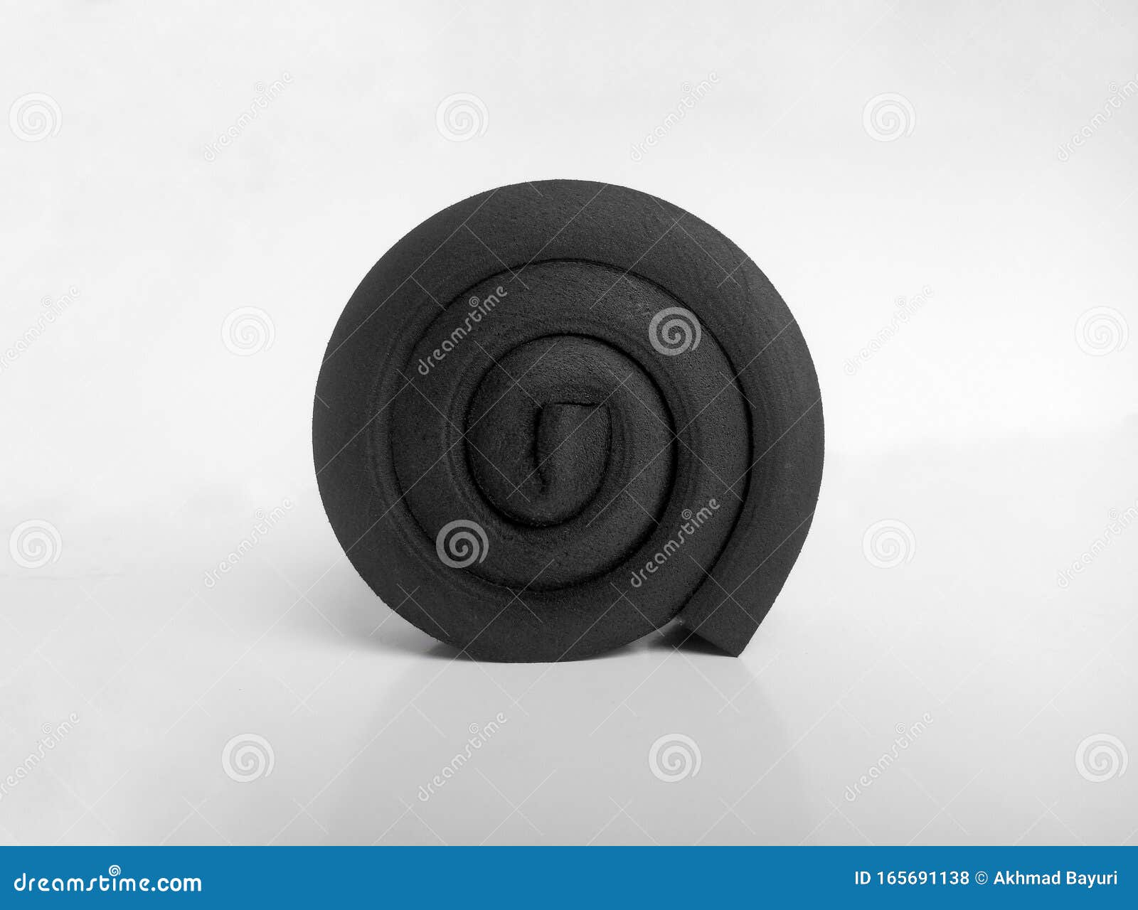 Black Sponge Roll with Isolated White Background Stock Photo - Image of ...