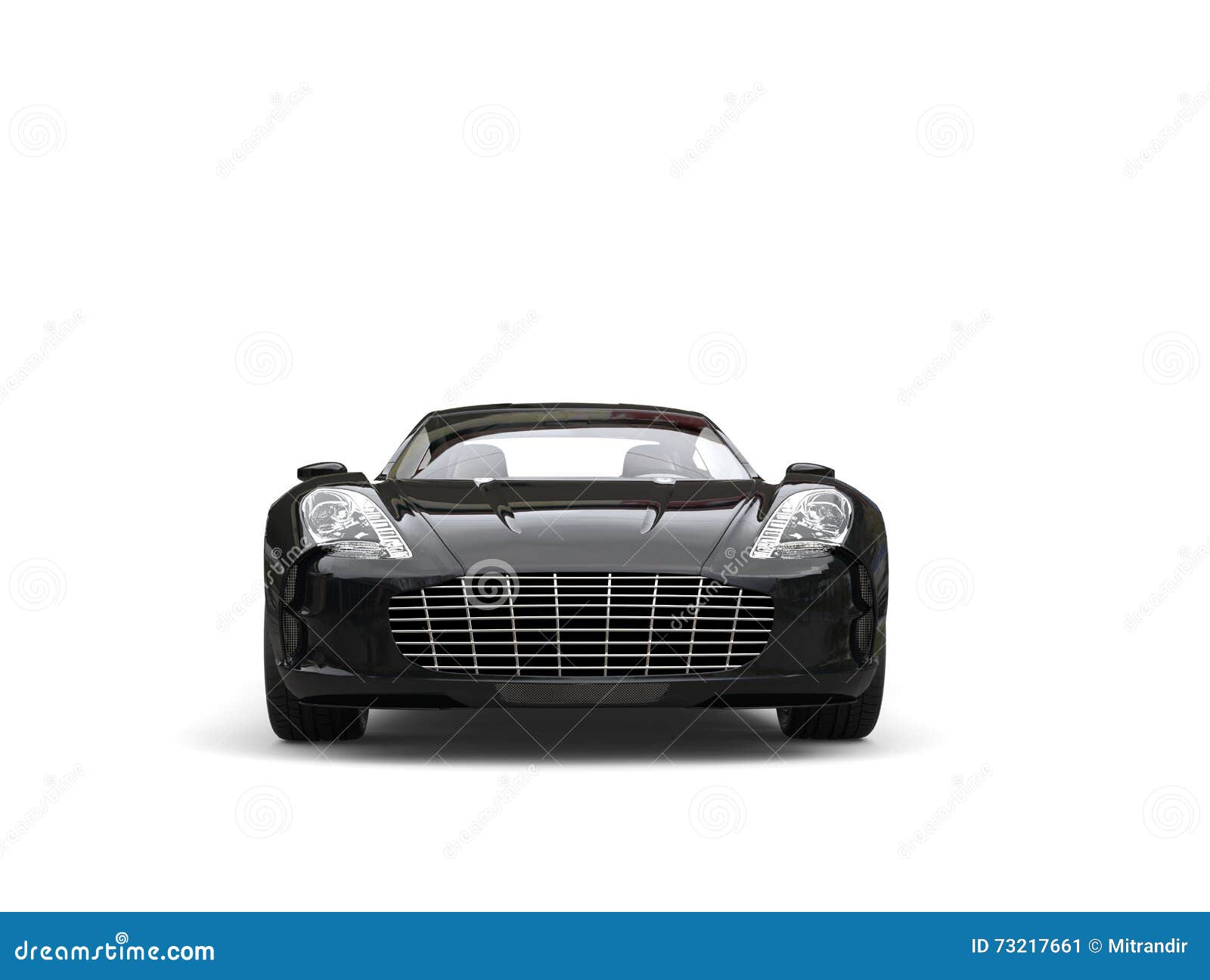 Black Sports Car - Front View Stock Image - Image of race, speed: 73217661