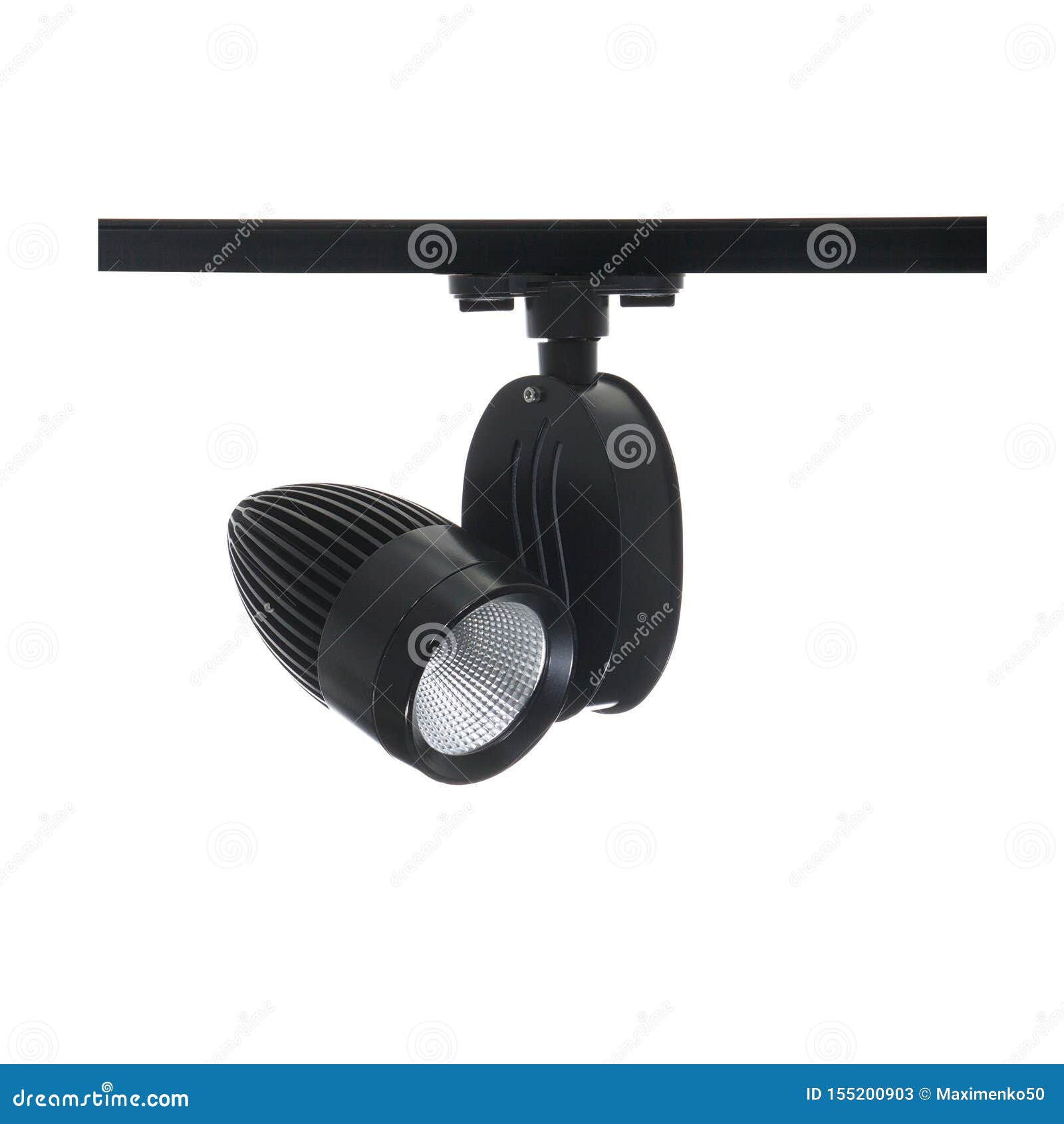 Black Spot Ceiling Led Light Interior Lamp Isolated On White Background ...