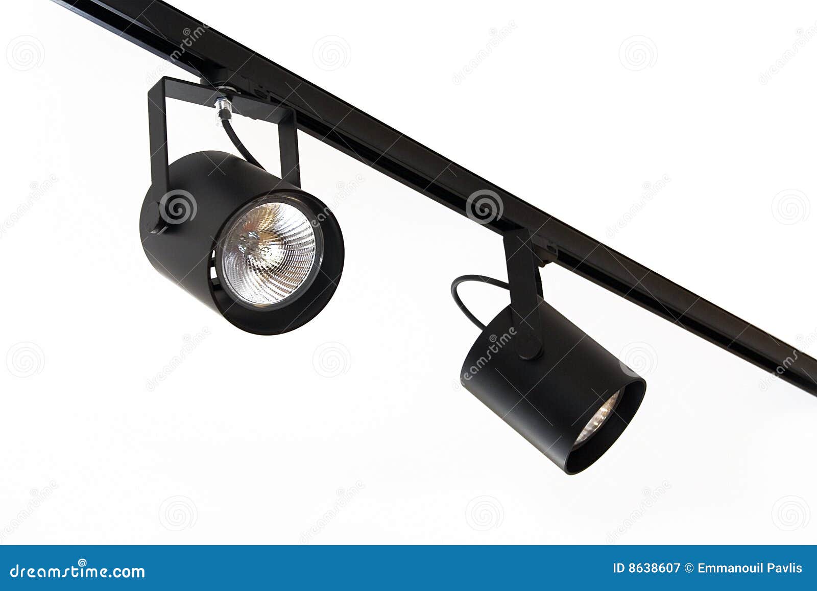 Black spot lights stock image. Image of back, tripod, backgrounds - 8638607