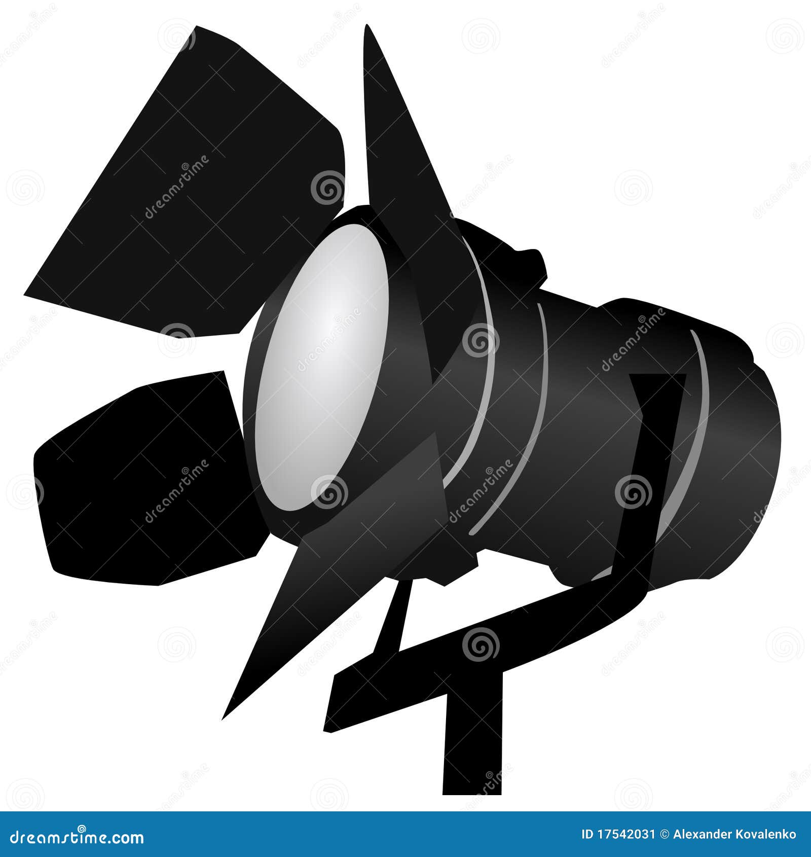 Black spotlight stock vector. Illustration of design - 17542031