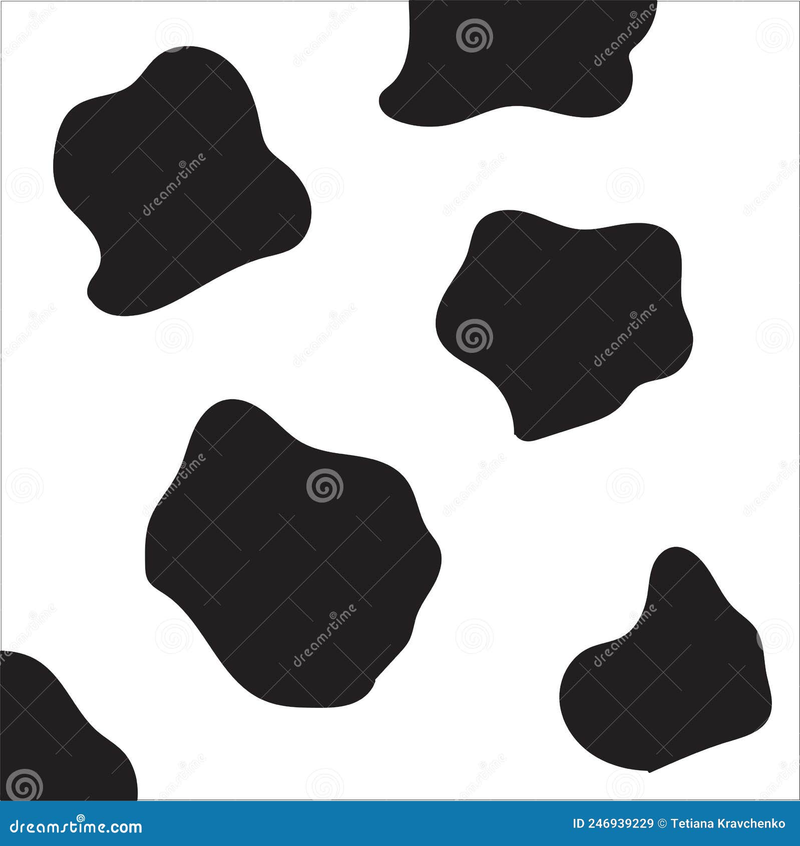 Black Spots Cartoon in Cartoon Style. Design Template. Creative ...