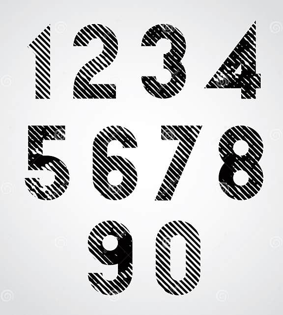 Black spotted numbers. stock vector. Illustration of calligraphy - 42237952