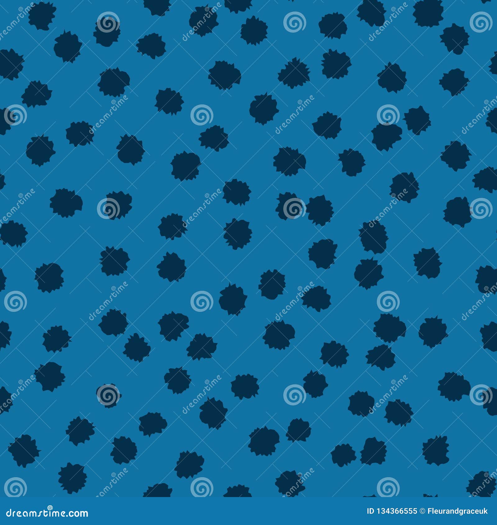 Black Spotted Pattern Design on Blue Background Stock Vector ...