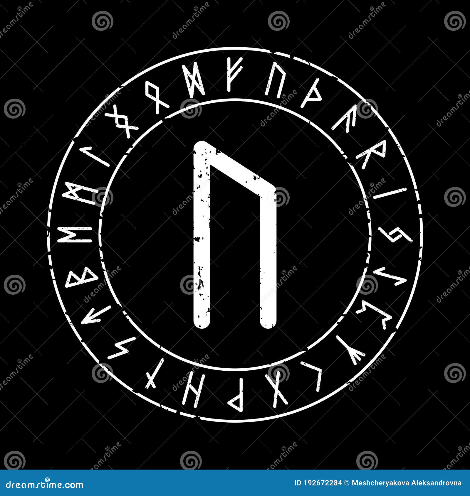 Rune Uruz Urus Aurochs Power Icon Outline Black Color Vector In Circle ...
