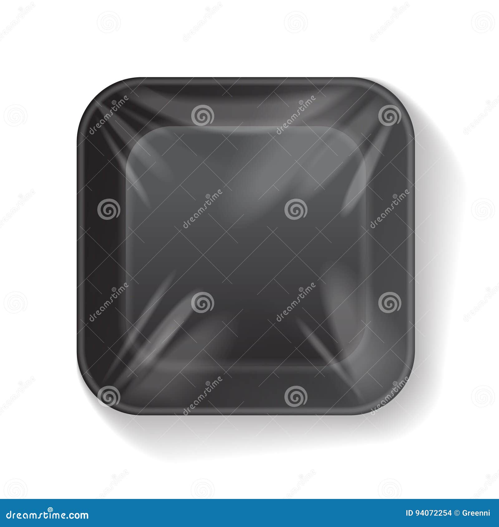 Black Styrofoam Food Tray Pack. Vector Illustration | CartoonDealer.com ...