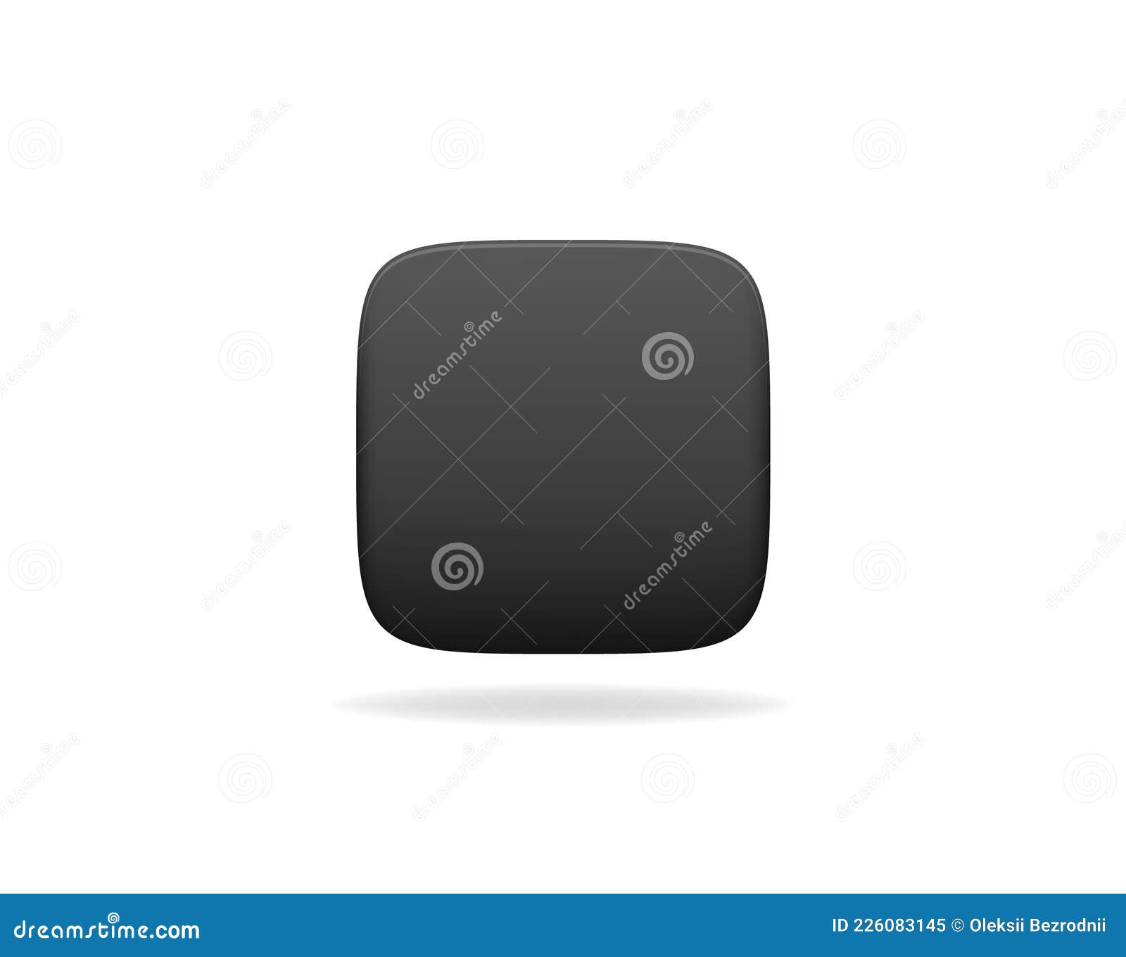 Black Square Buttons Mobile App Template Stock Vector - Illustration of ...