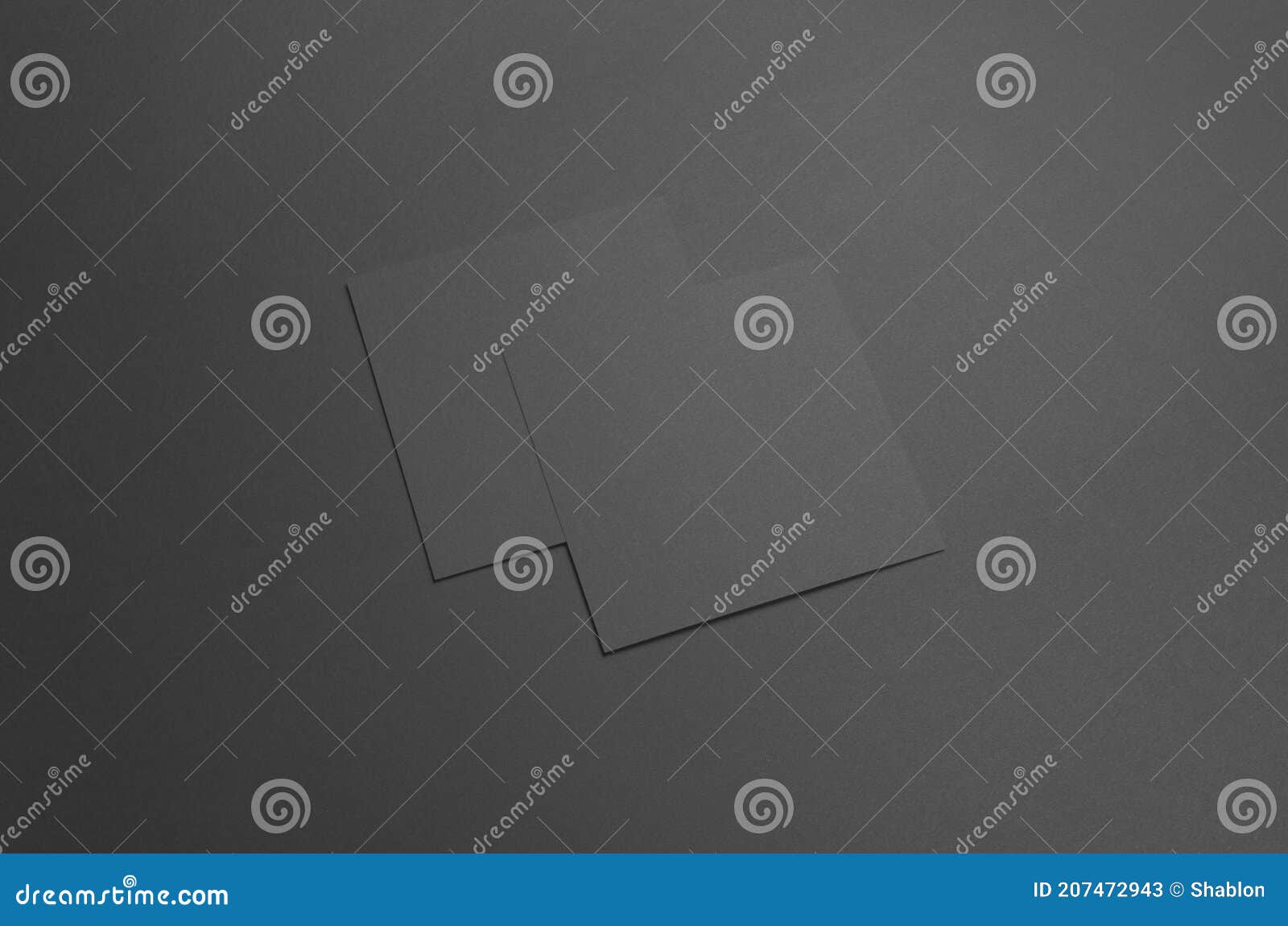 Black Square Flyer / Invitation Mock-Up - Two Overlapping Flyers Stock ...