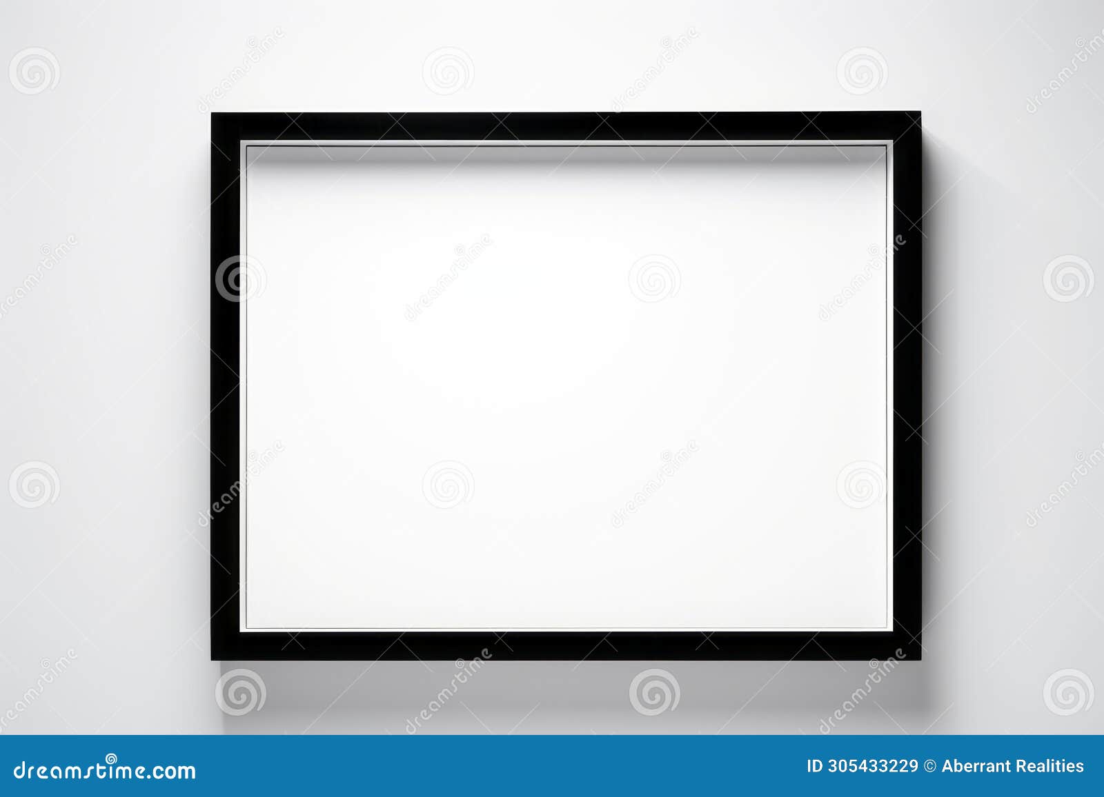 A Black Square Frame on a White Wall Stock Illustration - Illustration ...