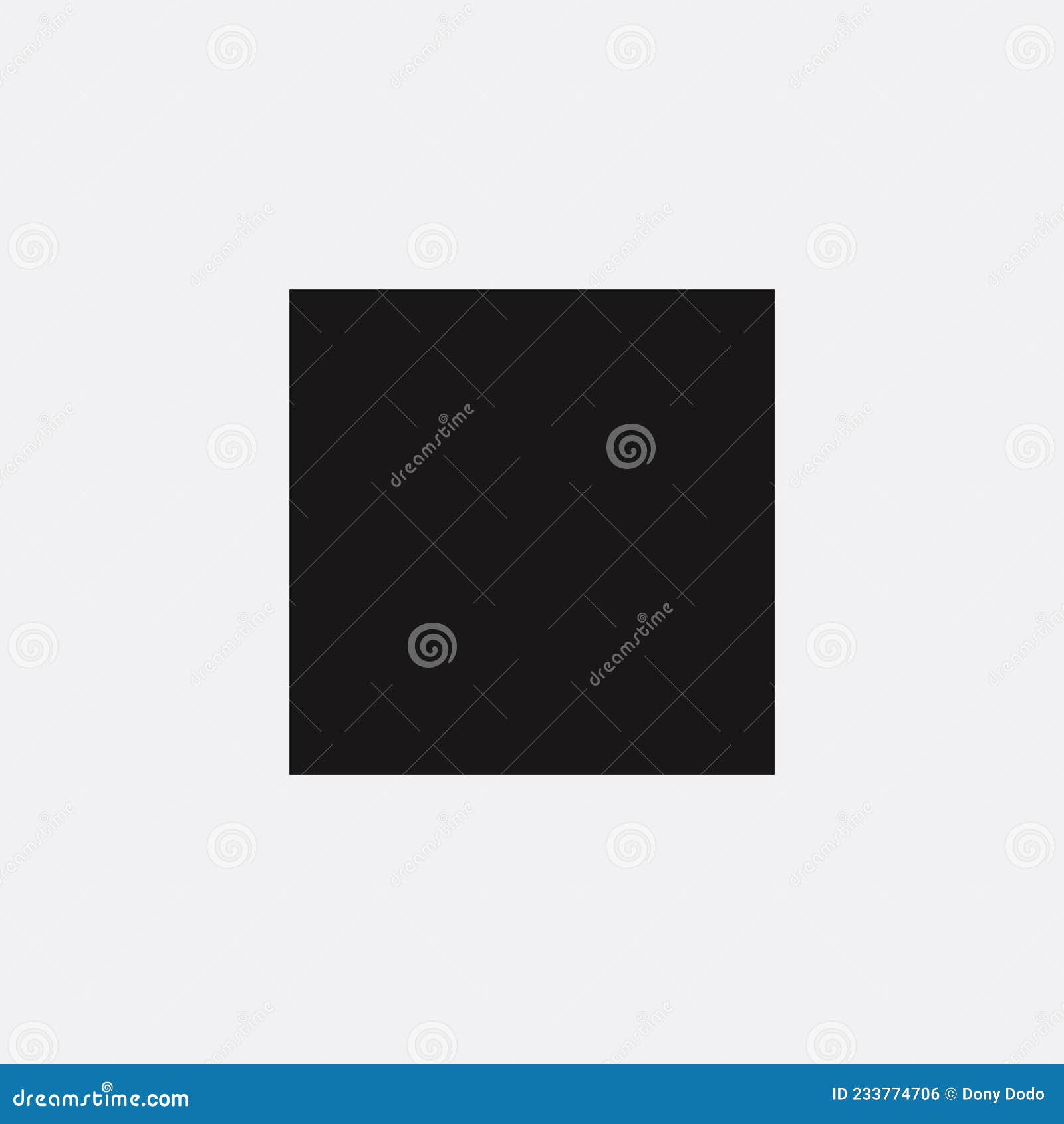 Black Square Icon Design on White Background Stock Vector ...