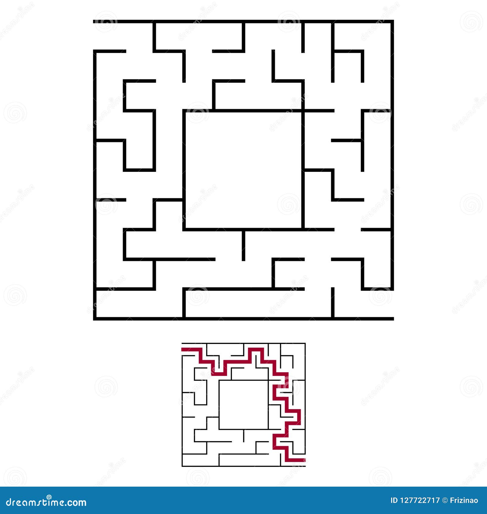Black Square Maze with Entrance and Exit. an Interesting and Useful ...