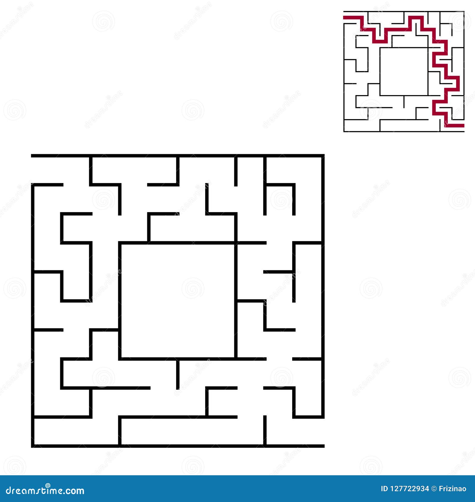 Black Square Maze with Entrance and Exit. an Interesting and Useful ...
