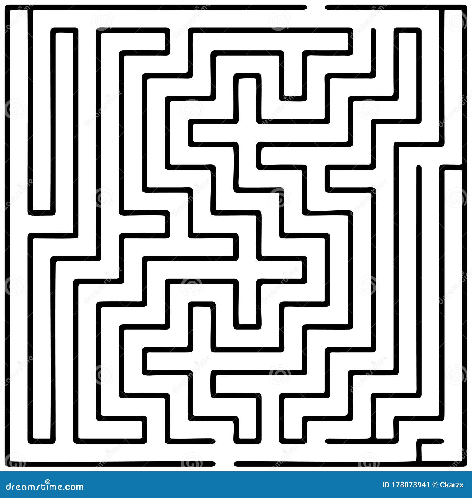 Black square maze 20x20 stock vector. Illustration of maze - 178073941