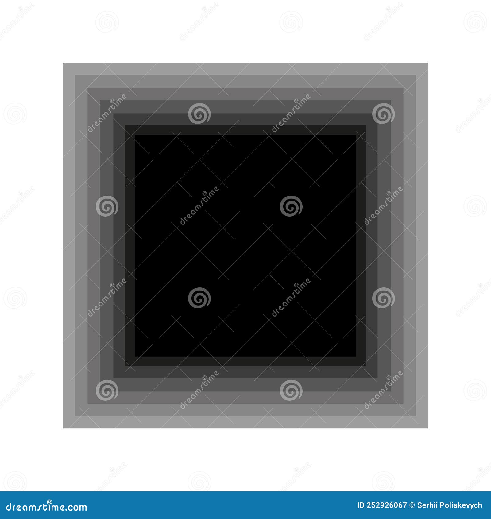 Black Square Perspective. Digital Space. Vector Illustration. Stock ...