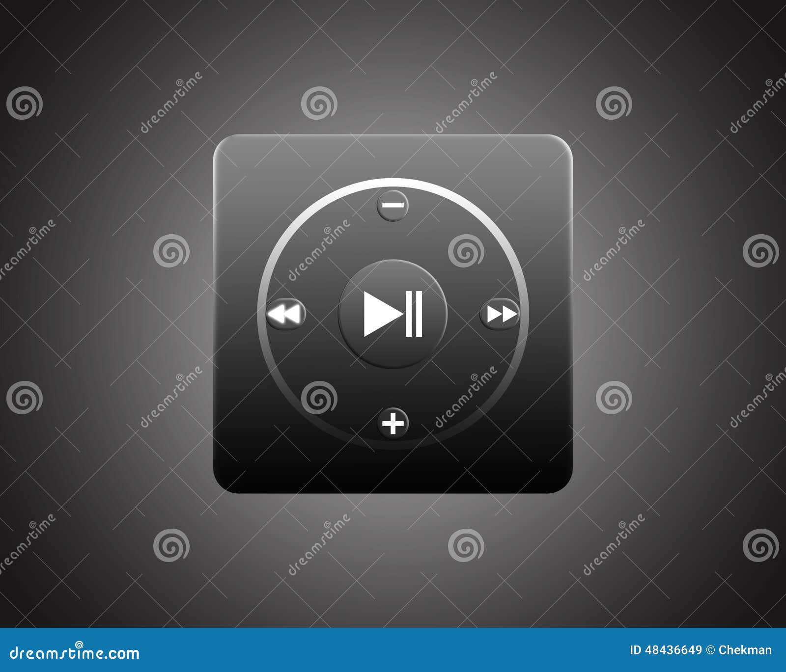 Black square Player stock illustration. Illustration of audio - 48436649