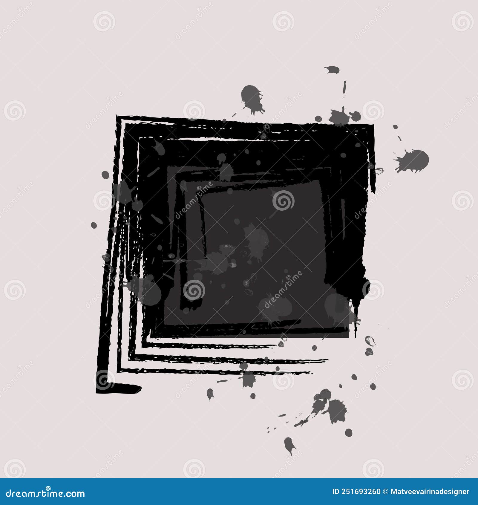 Black square with texture stock illustration. Illustration of white ...