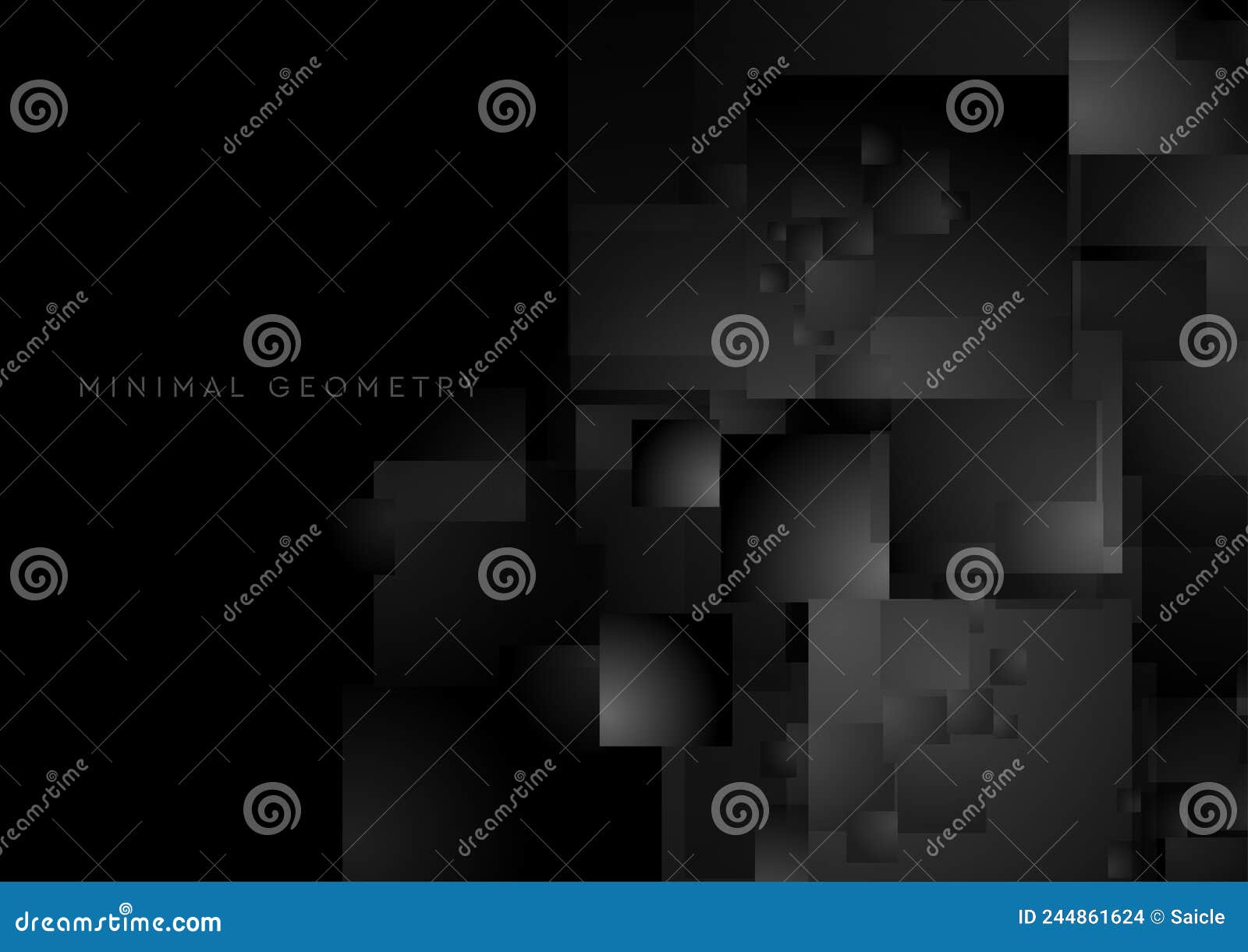 Black Squares Abstract Tech Geometric Minimal Background Stock Vector ...
