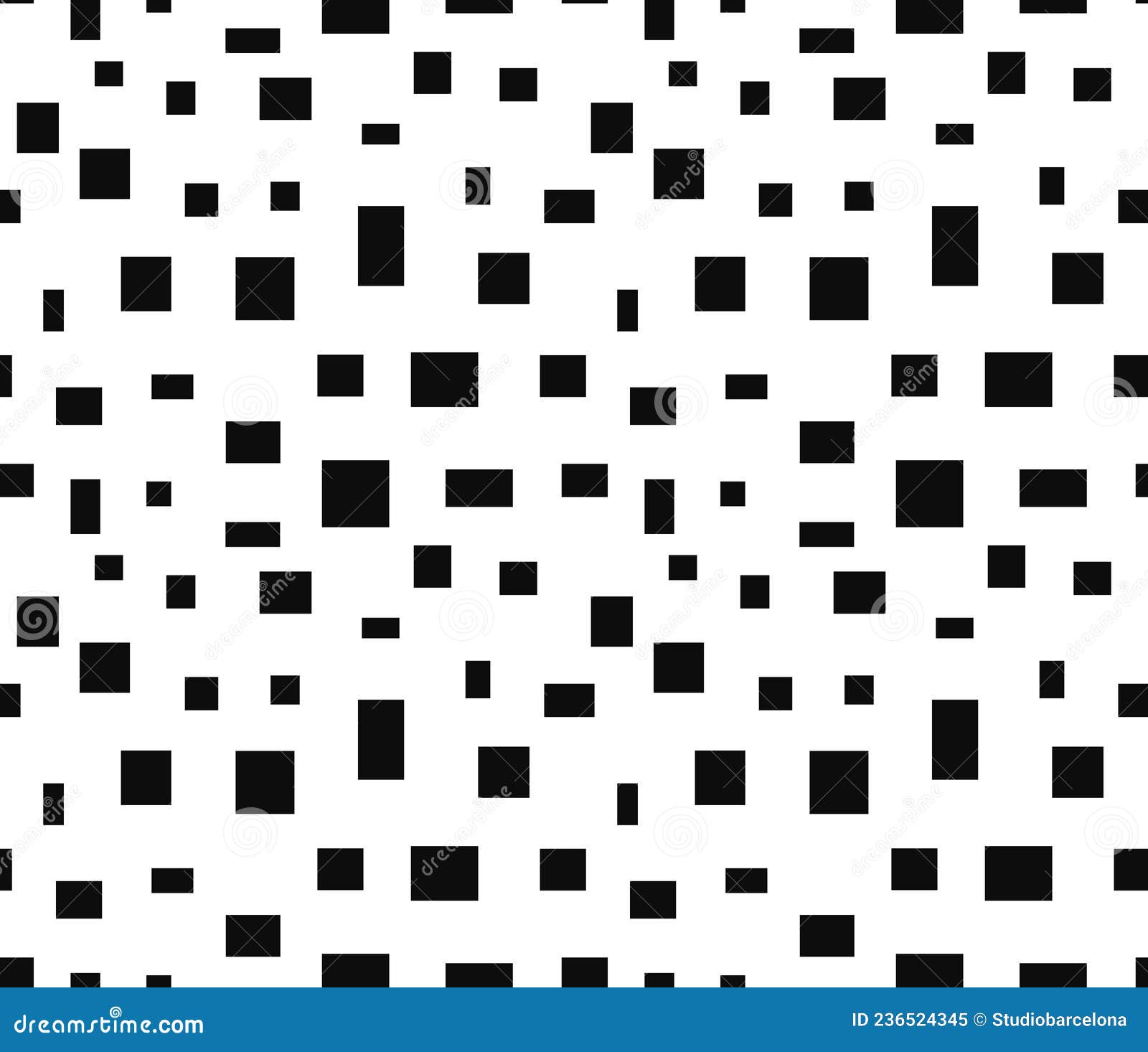 Black Squares and Rectangles Abstract Monochrome Seamless Geometric ...