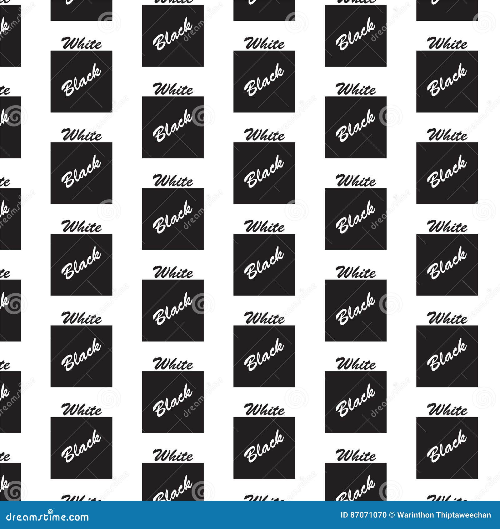 Black Squares with Text in Black and White Pattern Background ...