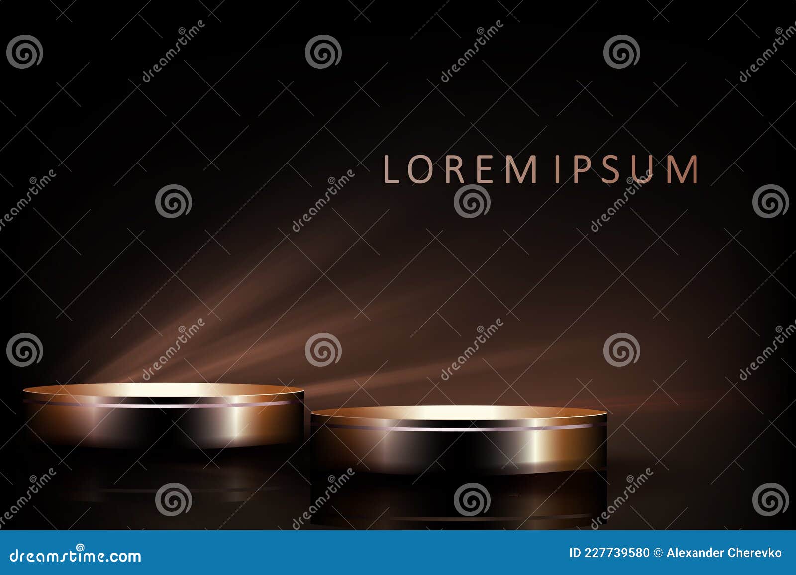 Black Stage with Geometric Round Shapes, Abstract Dim Light Rays Stock ...