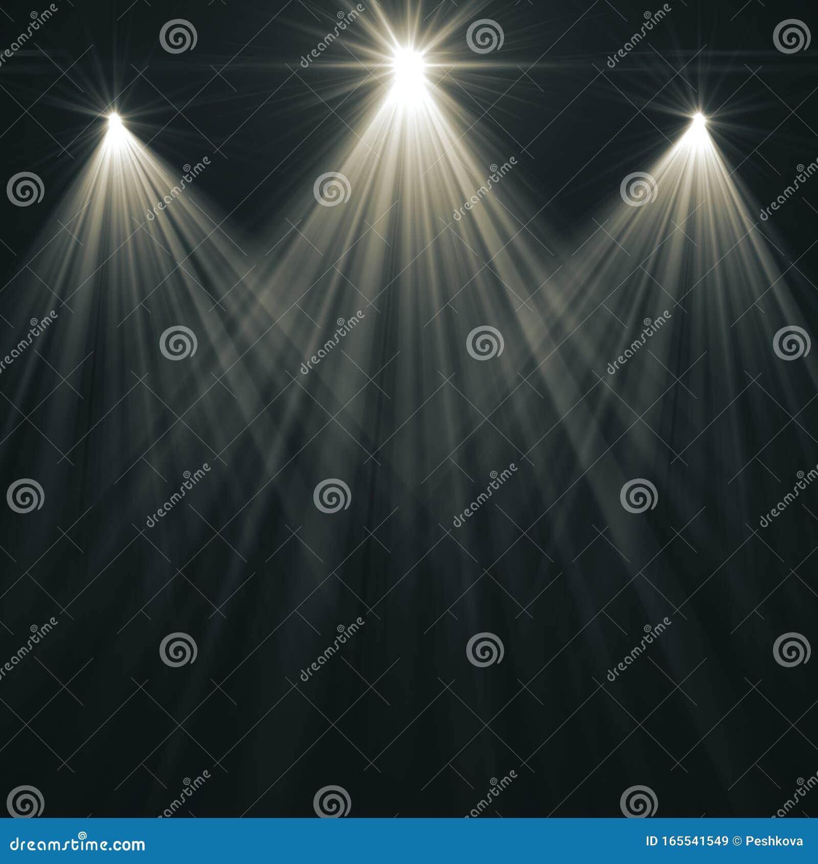 Black Stage with Spot Lights Stock Illustration - Illustration of ball ...