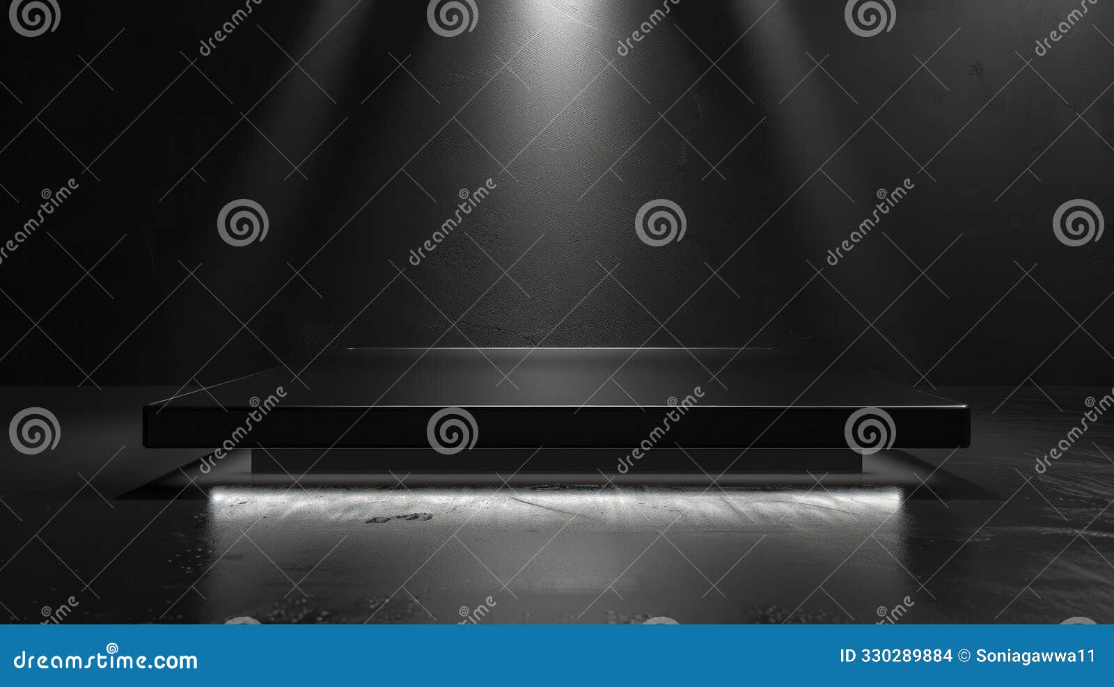 A Black Stage with a Spotlight on it Stock Illustration - Illustration ...