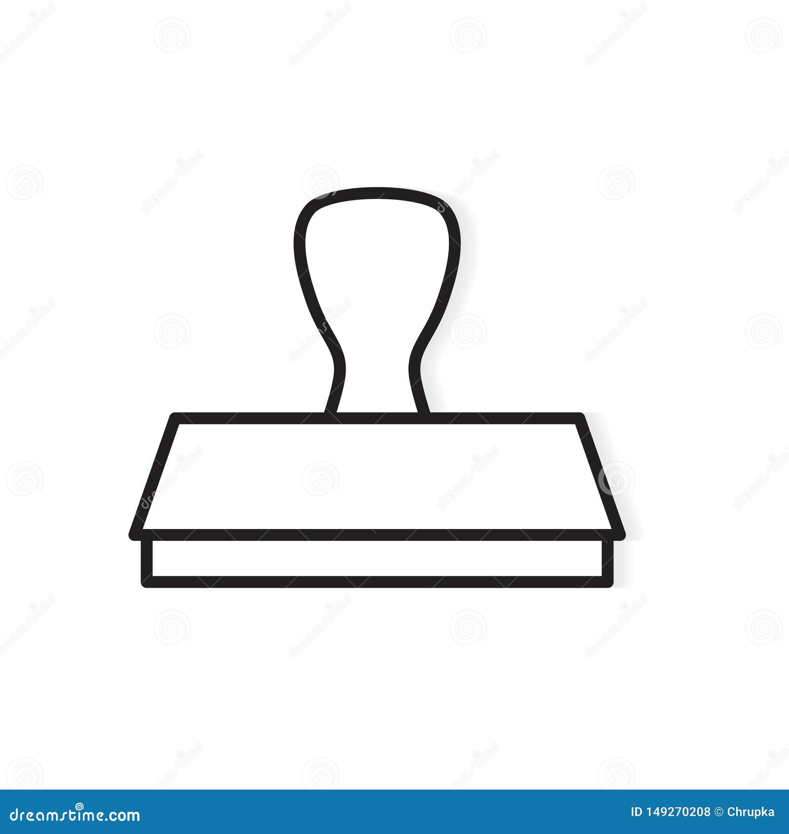 Black stamp icon stock vector. Illustration of document - 149270208