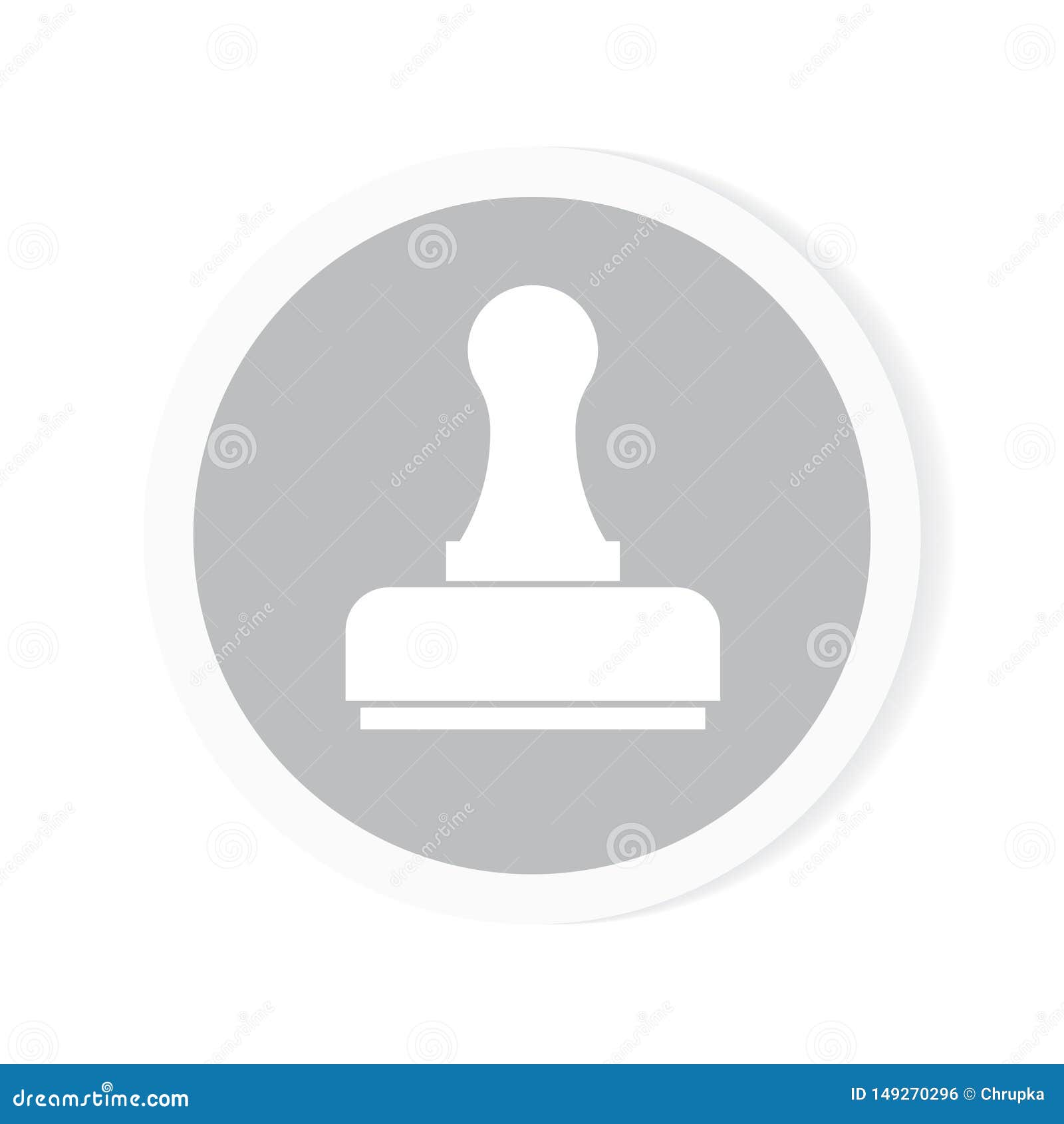 Black stamp icon stock vector. Illustration of check - 149270296