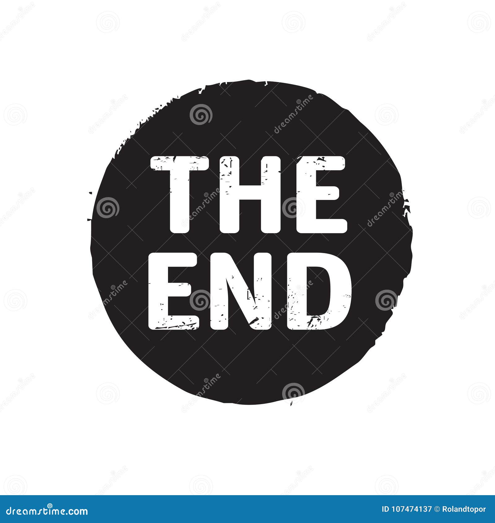 Black Stamp with Text the End. Vector Illustration. Stock Illustration ...