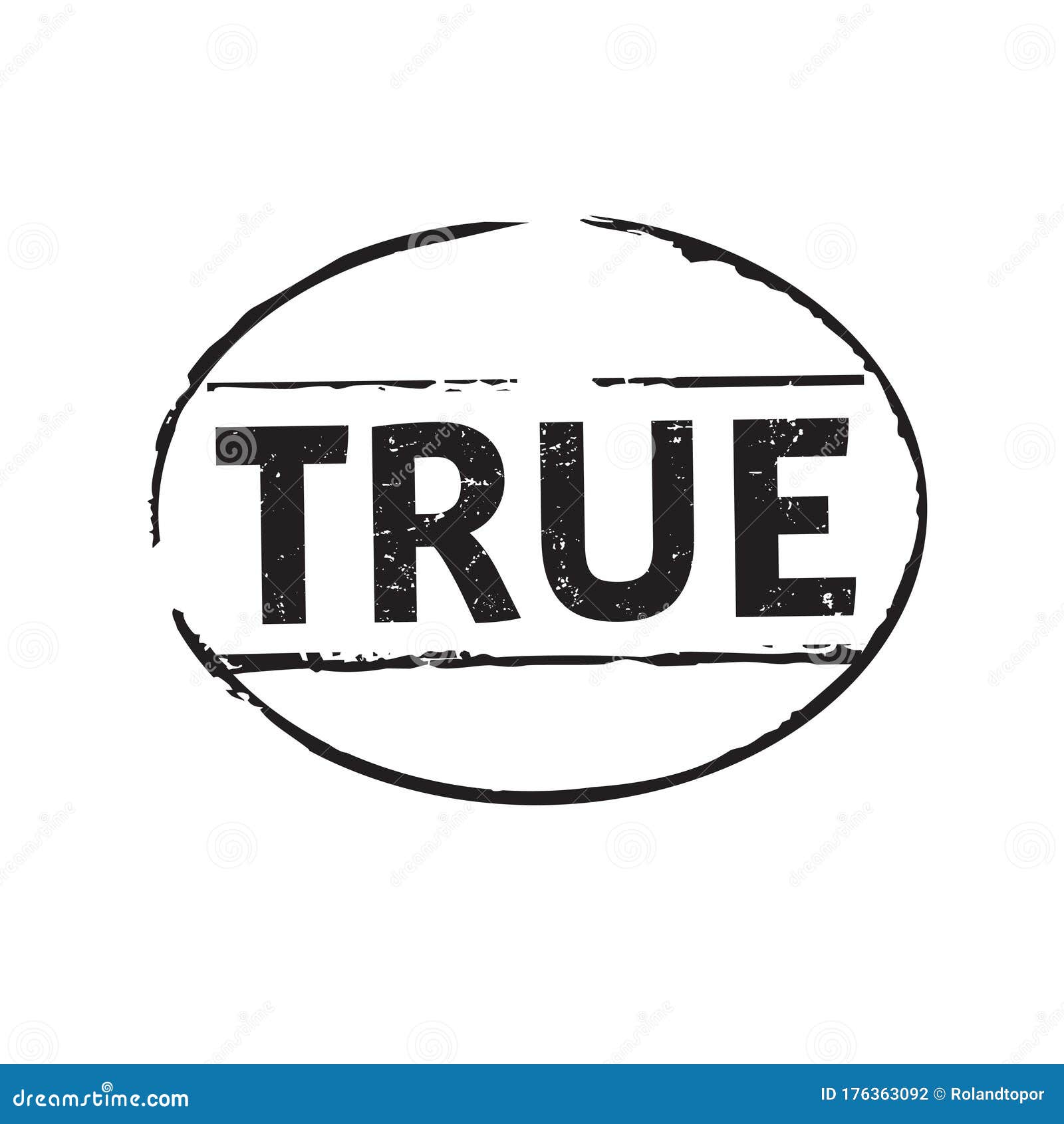 Black Stamp and Text True. Vector Illustration Stock Vector ...