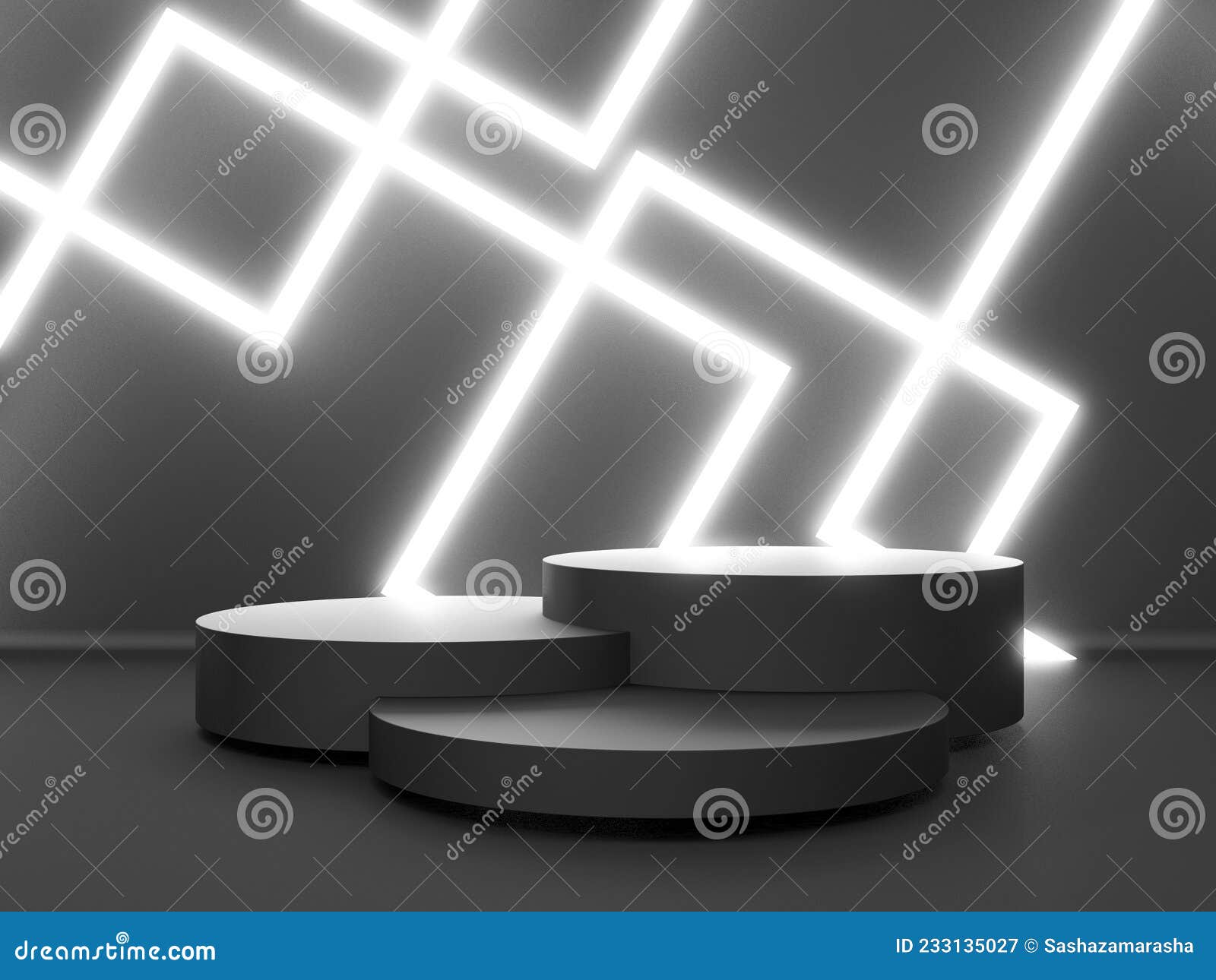 Black Stand Podium on Dark Background. Realistic Dark Platform Stock ...