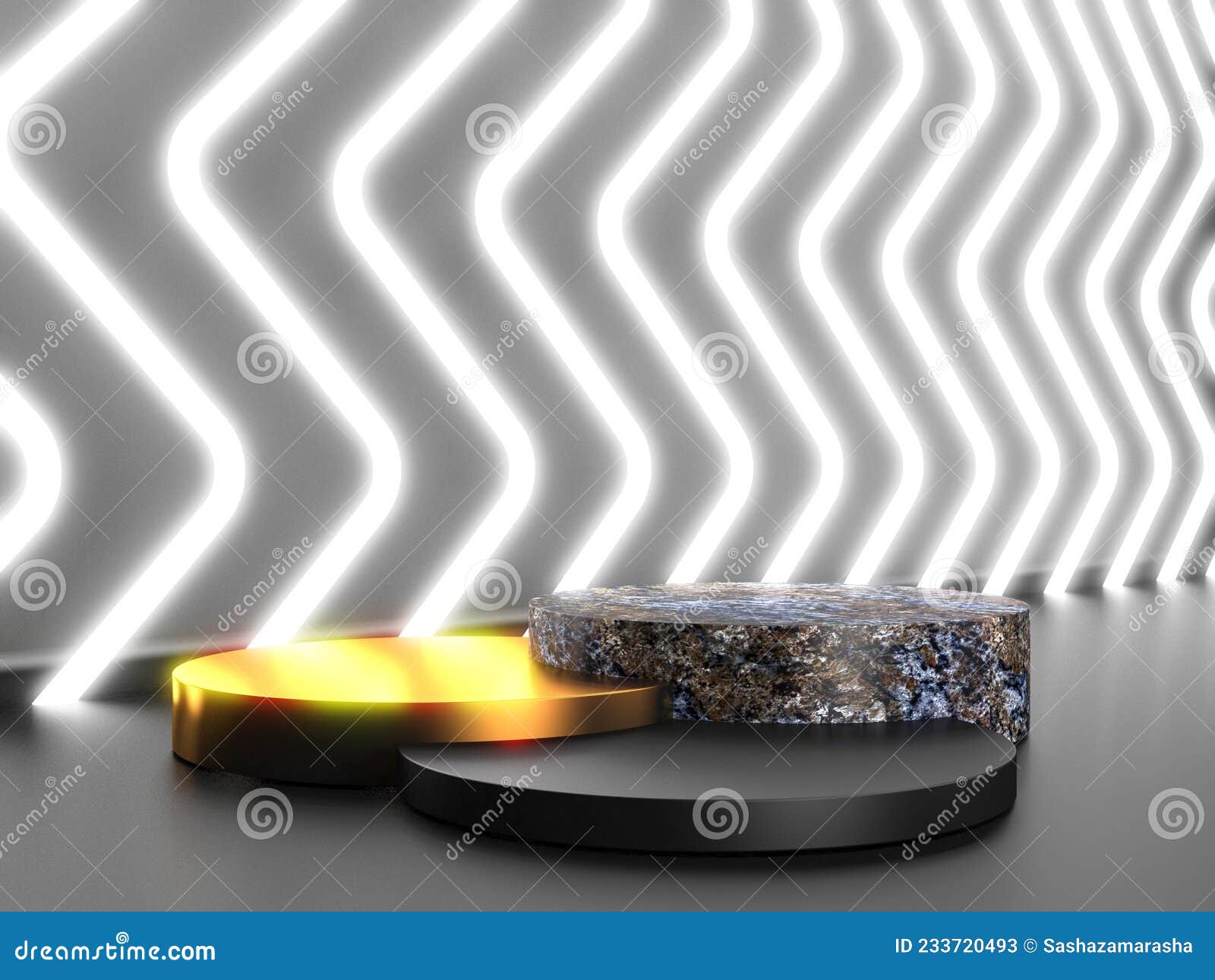 Black Stand Podium on Dark Background. Realistic Dark Platform Stock ...