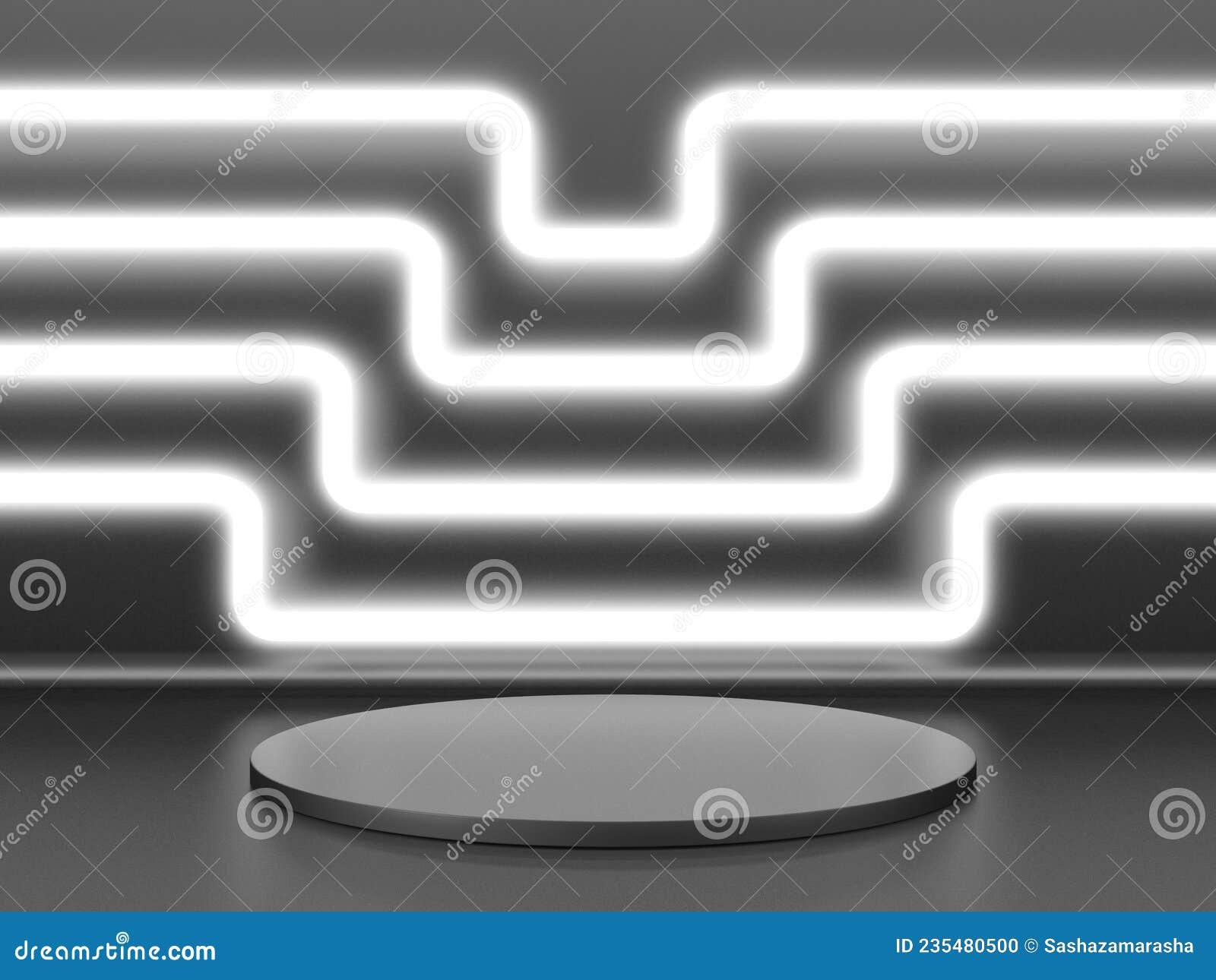 Black Stand Podium on Dark Background. Realistic Dark Platform Stock ...