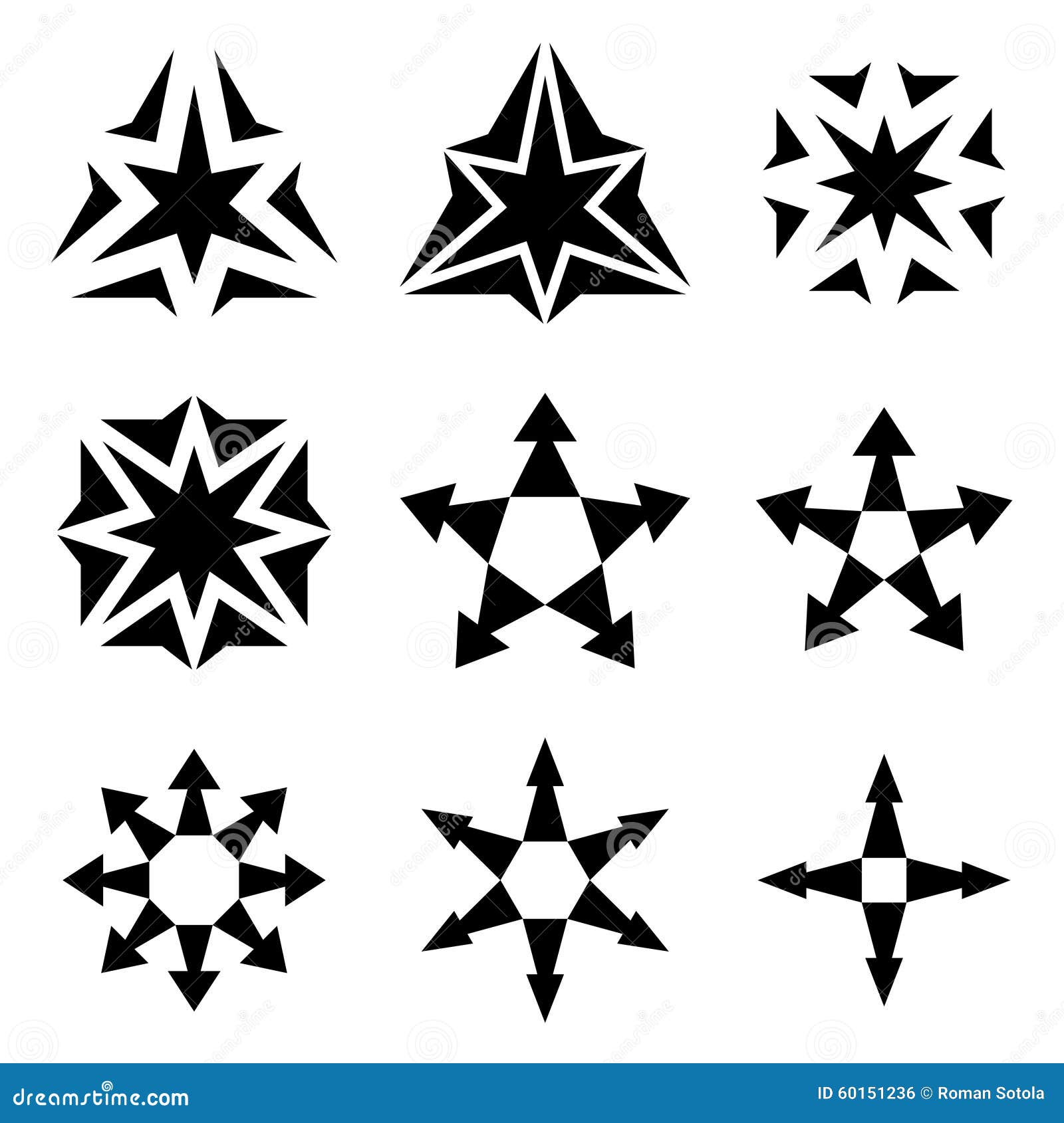 Star Arrow Simple Draw Logo Vector | CartoonDealer.com #174305353