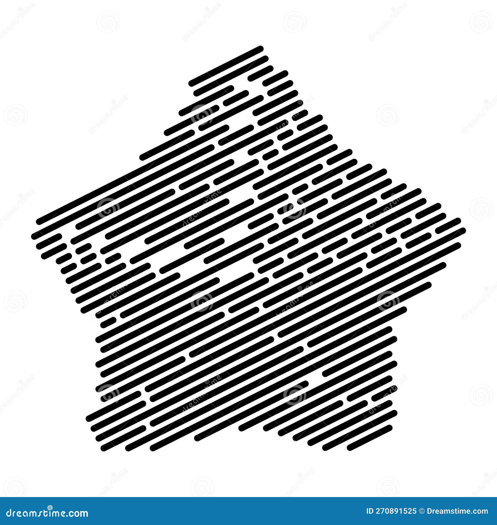 Black Star with Diagonal Stripes. Vector Graphic Design Element Stock ...