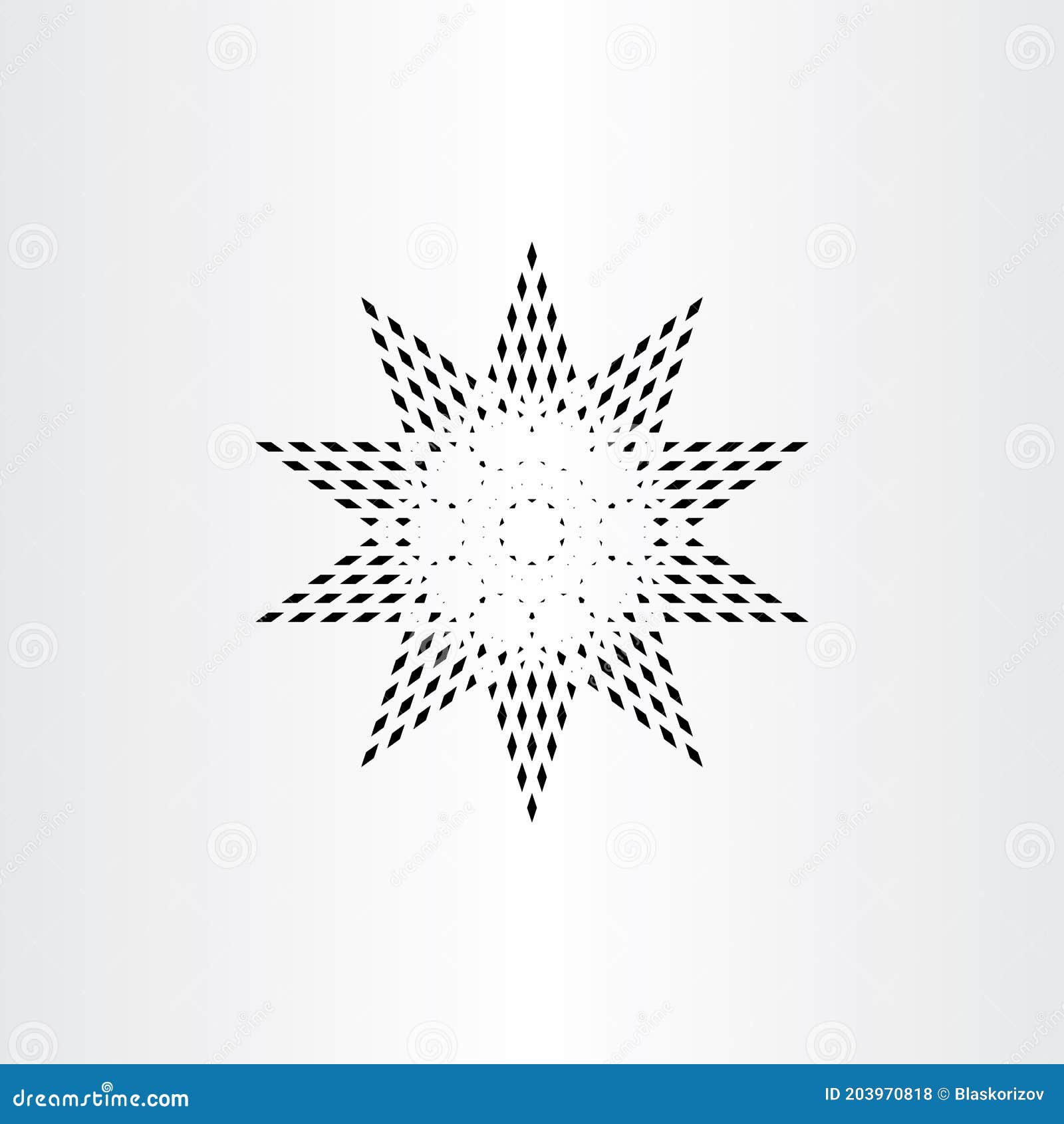 Black Star with Dots Vector Stock Vector - Illustration of abstract ...