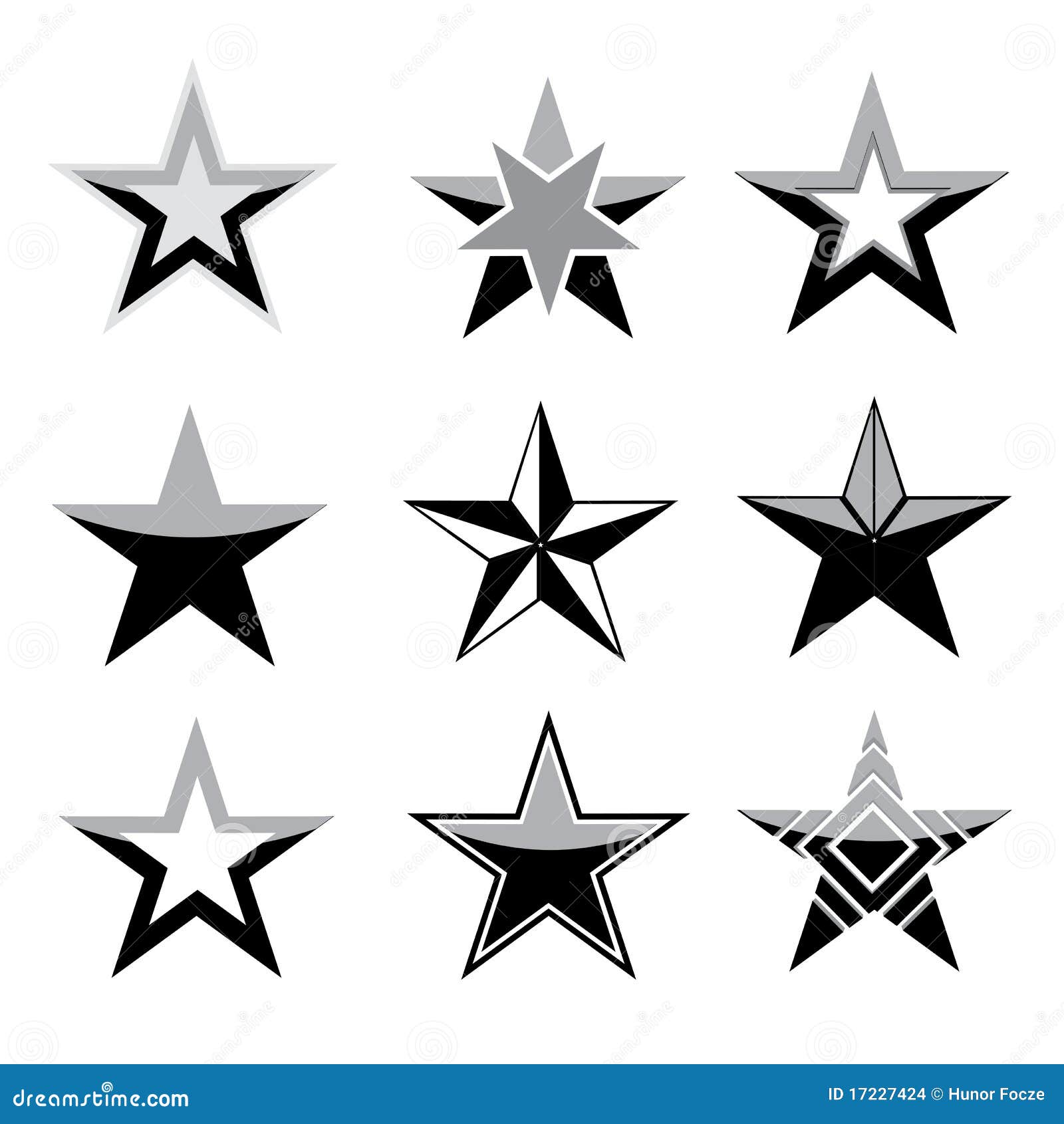 Black star set stock illustration. Illustration of style - 17227424