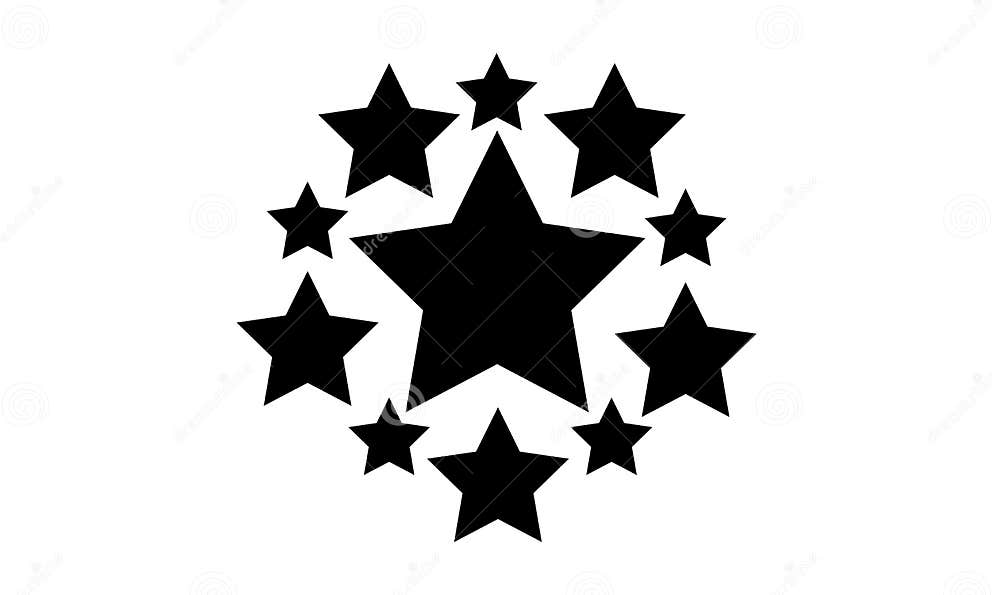 Black Star Style Background Collection Stock Vector - Illustration of ...