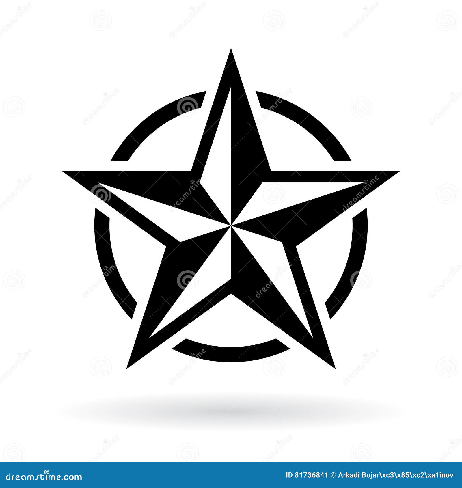 Black Star Icon. Simple Clipart, Template For Rating, Space And Sky ...