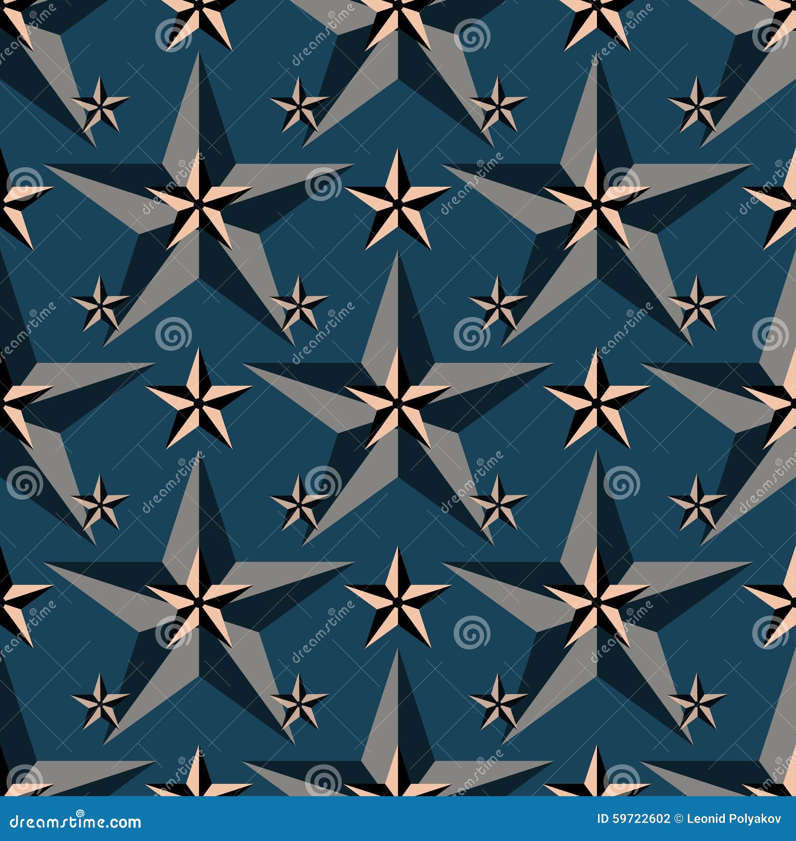 Black Stars on a Blue Background Seamless Pattern Vector Illustration ...