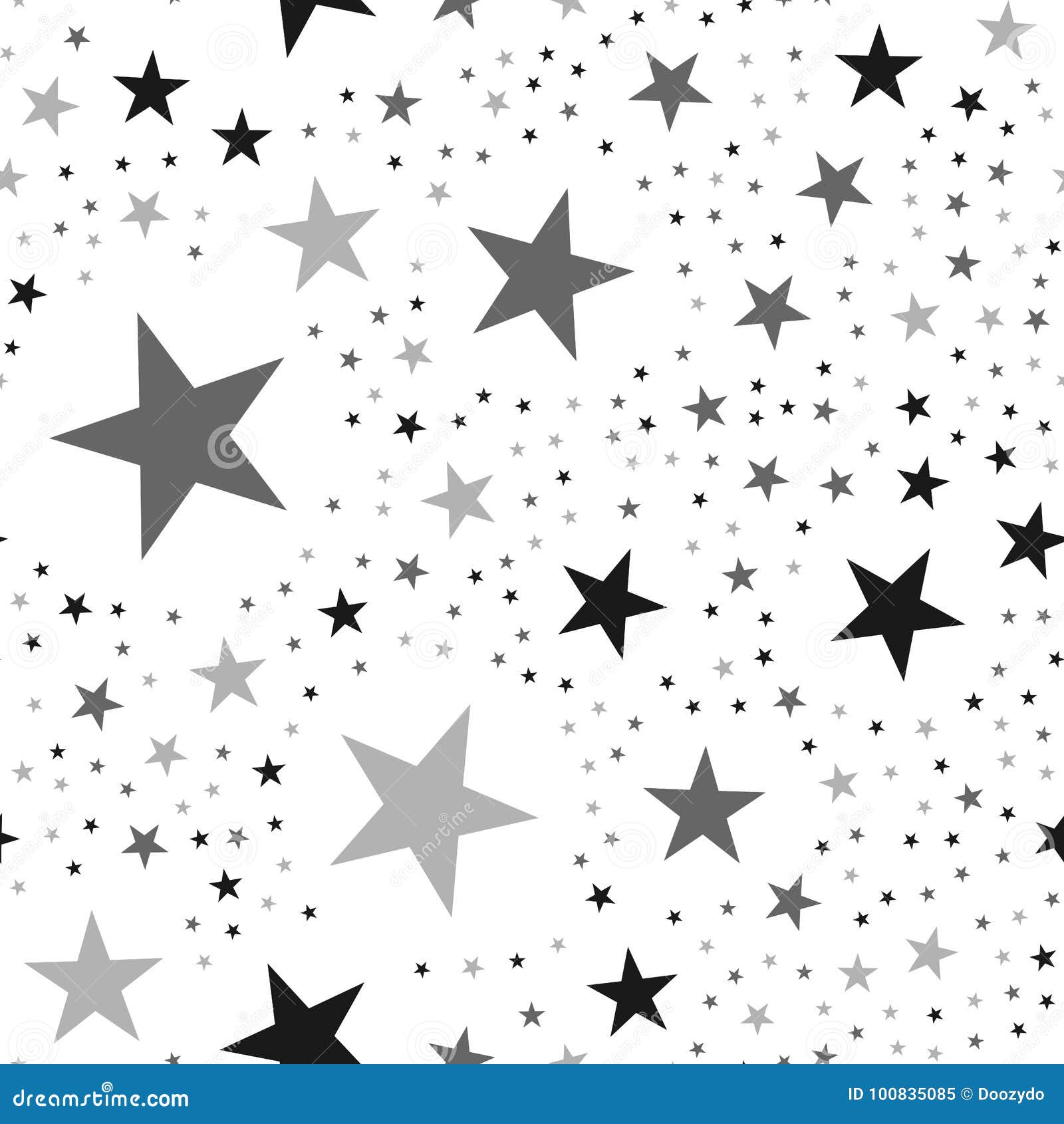 Black Stars Pattern on White Background. Stock Vector - Illustration of ...