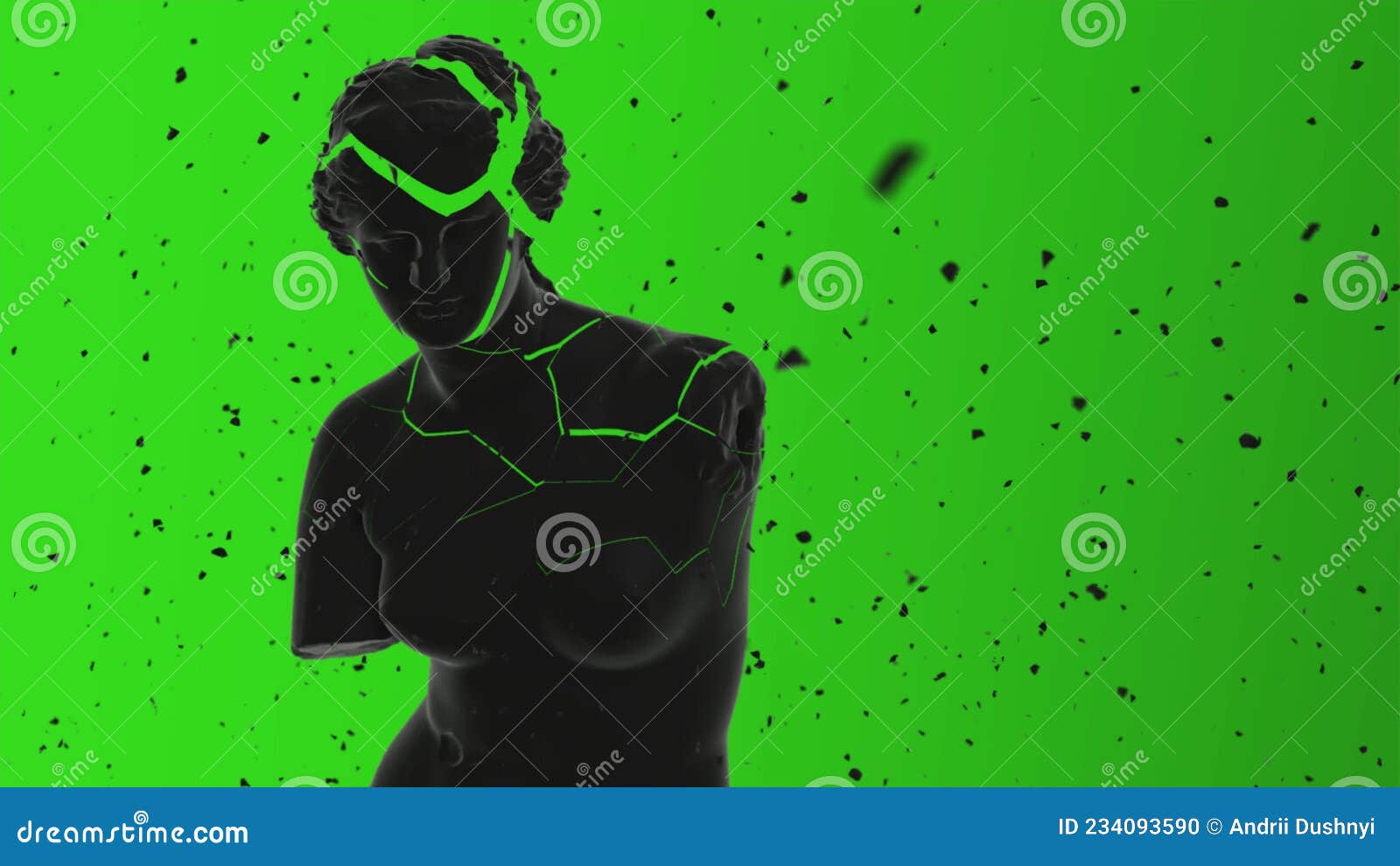 A Black Statue the Venus De Milo Stock Footage - Video of head ...