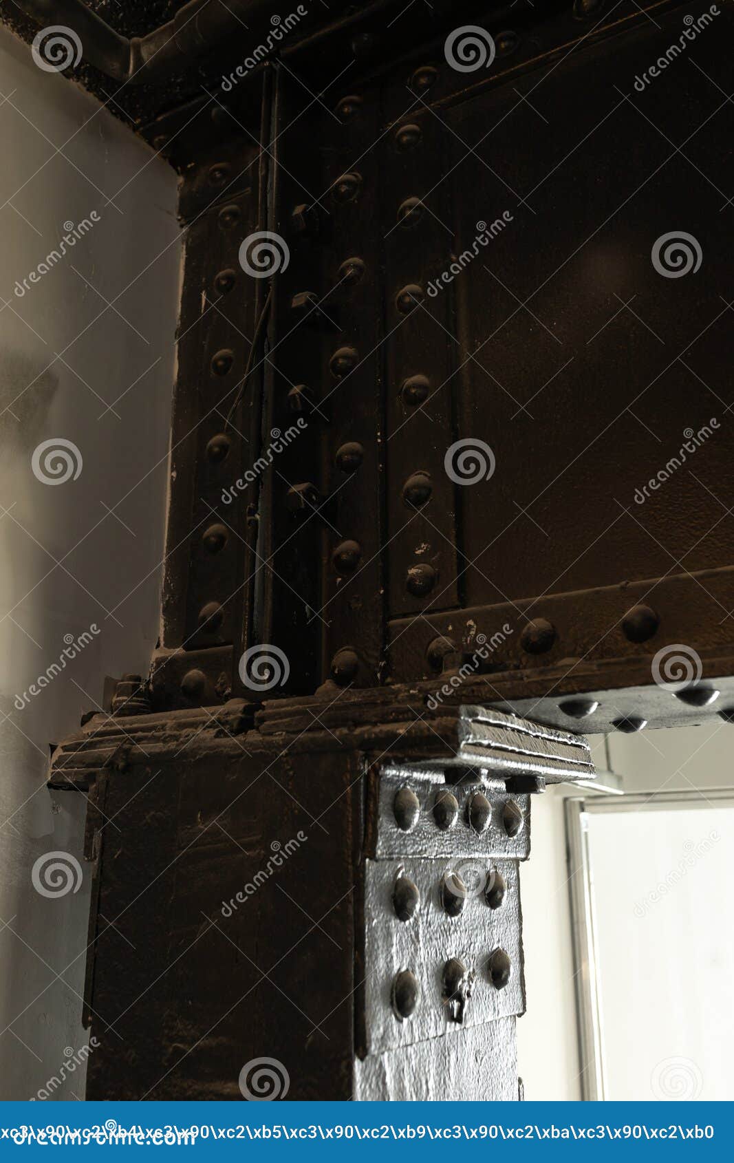 Black Steel Structural Beams with Rivets Stock Photo - Image of iron ...
